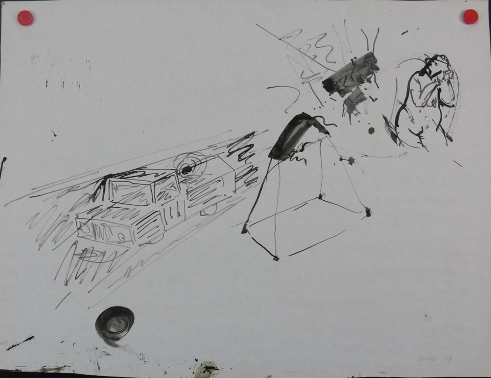 Jan Vos - Jan Vos: Inkttekening, Auto en Naakt Verkocht | Kunstveiling.nl