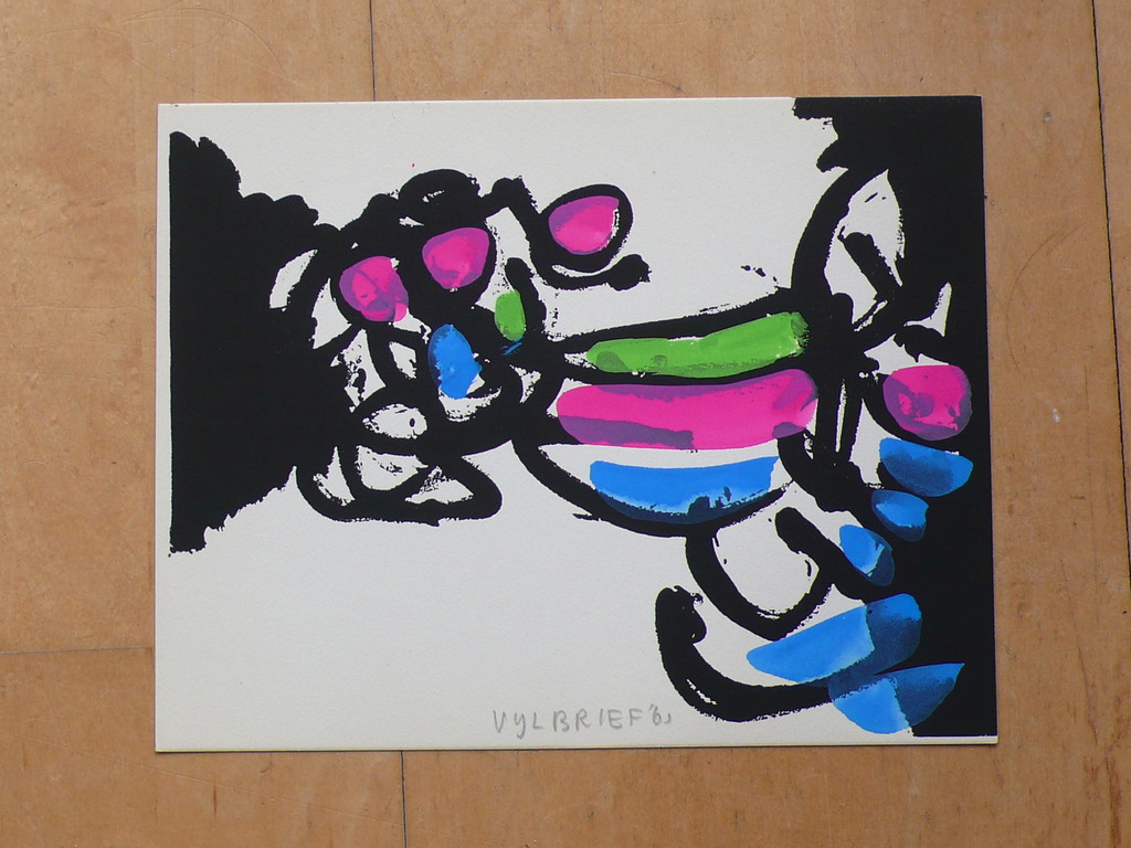 Ernst Vijlbrief - Ernst Vijlbrief (1934-2010) penseel tekening op ...