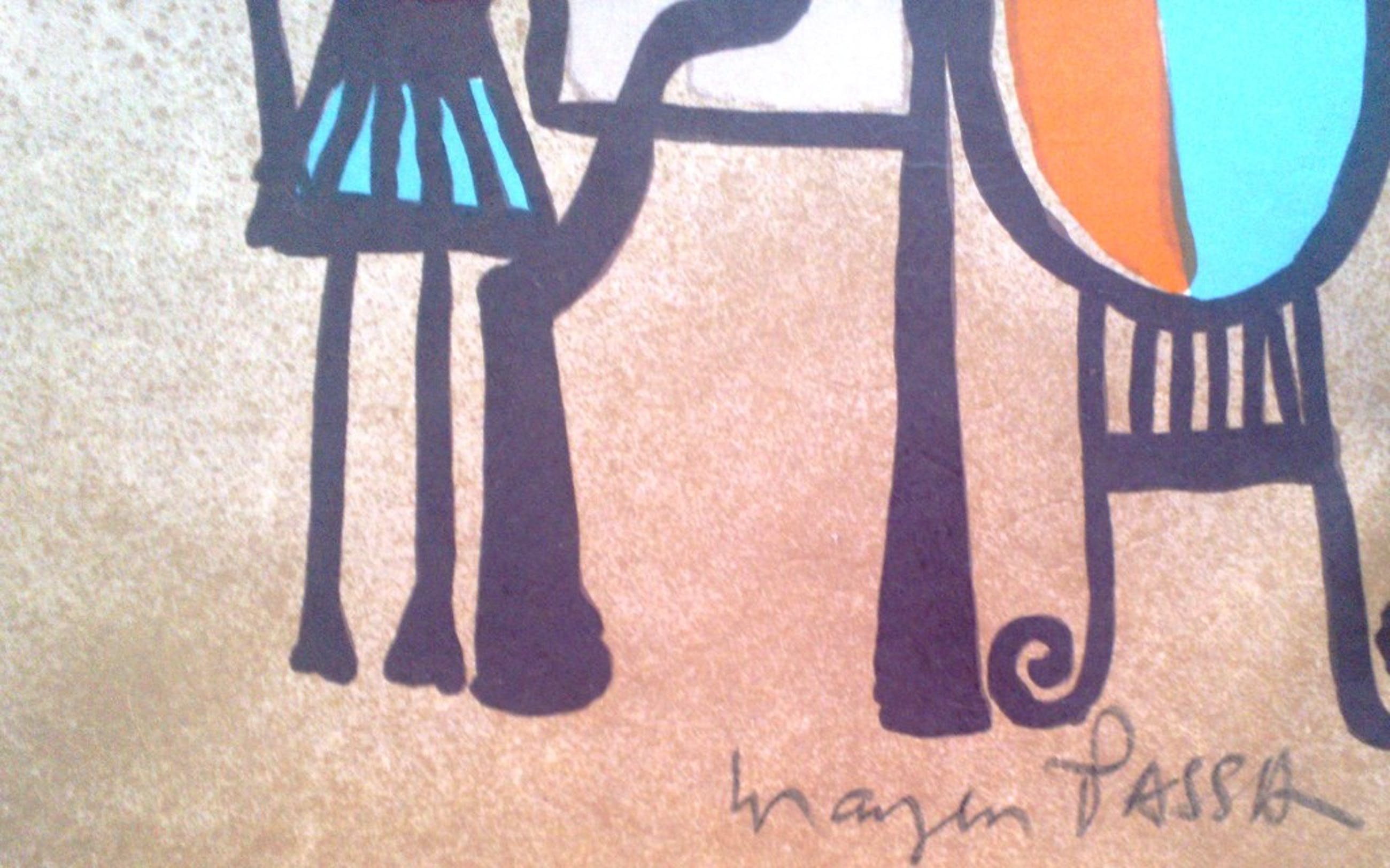 Mayeu Passa - Mayeu Passa 'Abidos'- Originele kleurenlitho-Hand ...