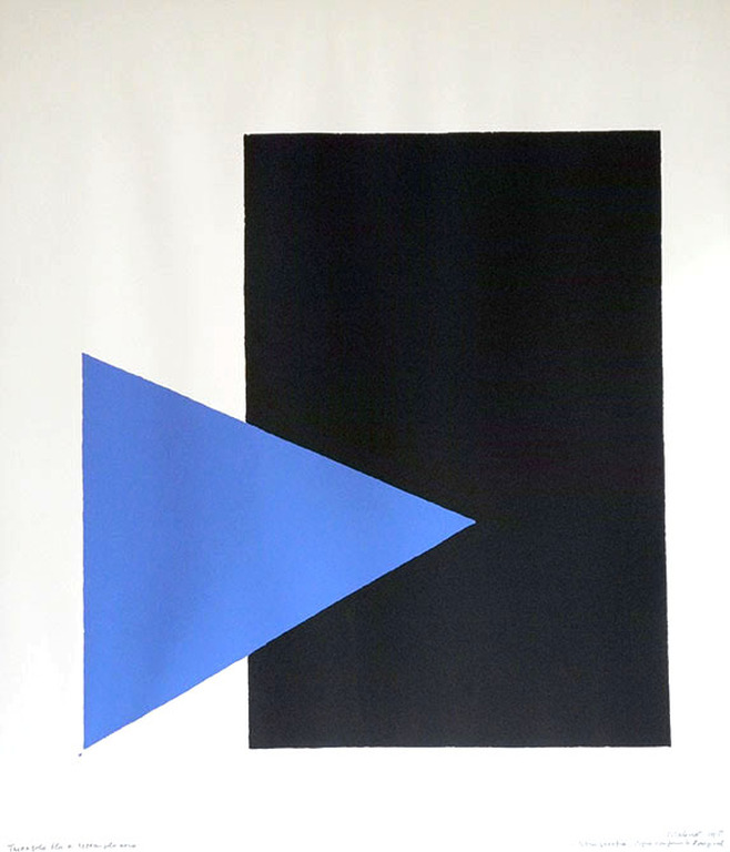 Kazimir Malevich - Kazimir Malevich - Zeefdruk - Blue Triangle and ...