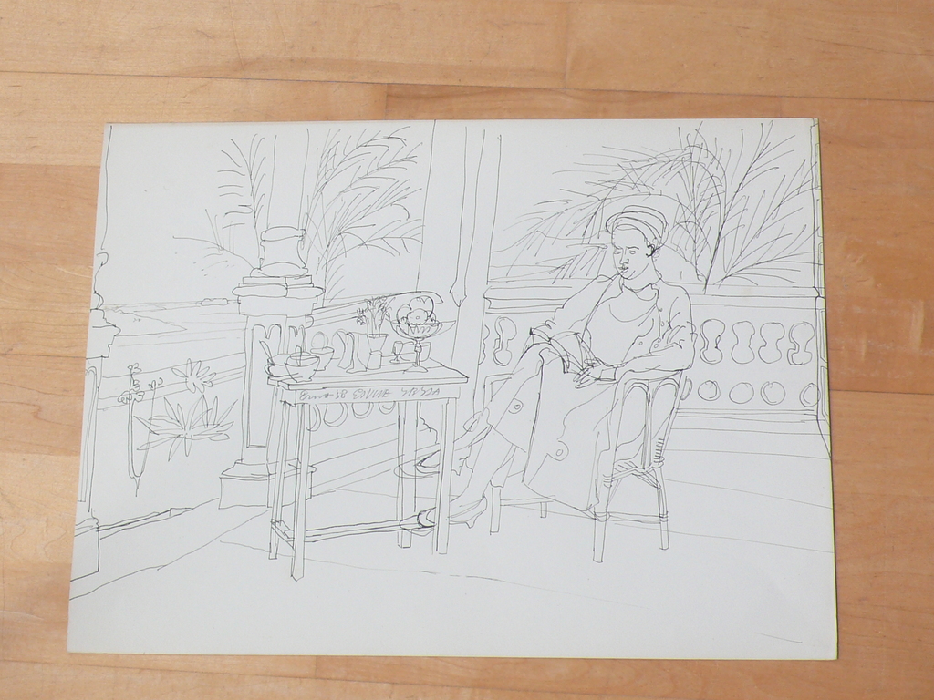 Ernst Vijlbrief - ERNST VIJLBRIEF tekening Ibiza 1958 Verkocht ...