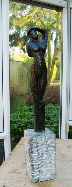 Onbekende meester: Fraai geabstraheerd naakt, brons, groot beeld ...