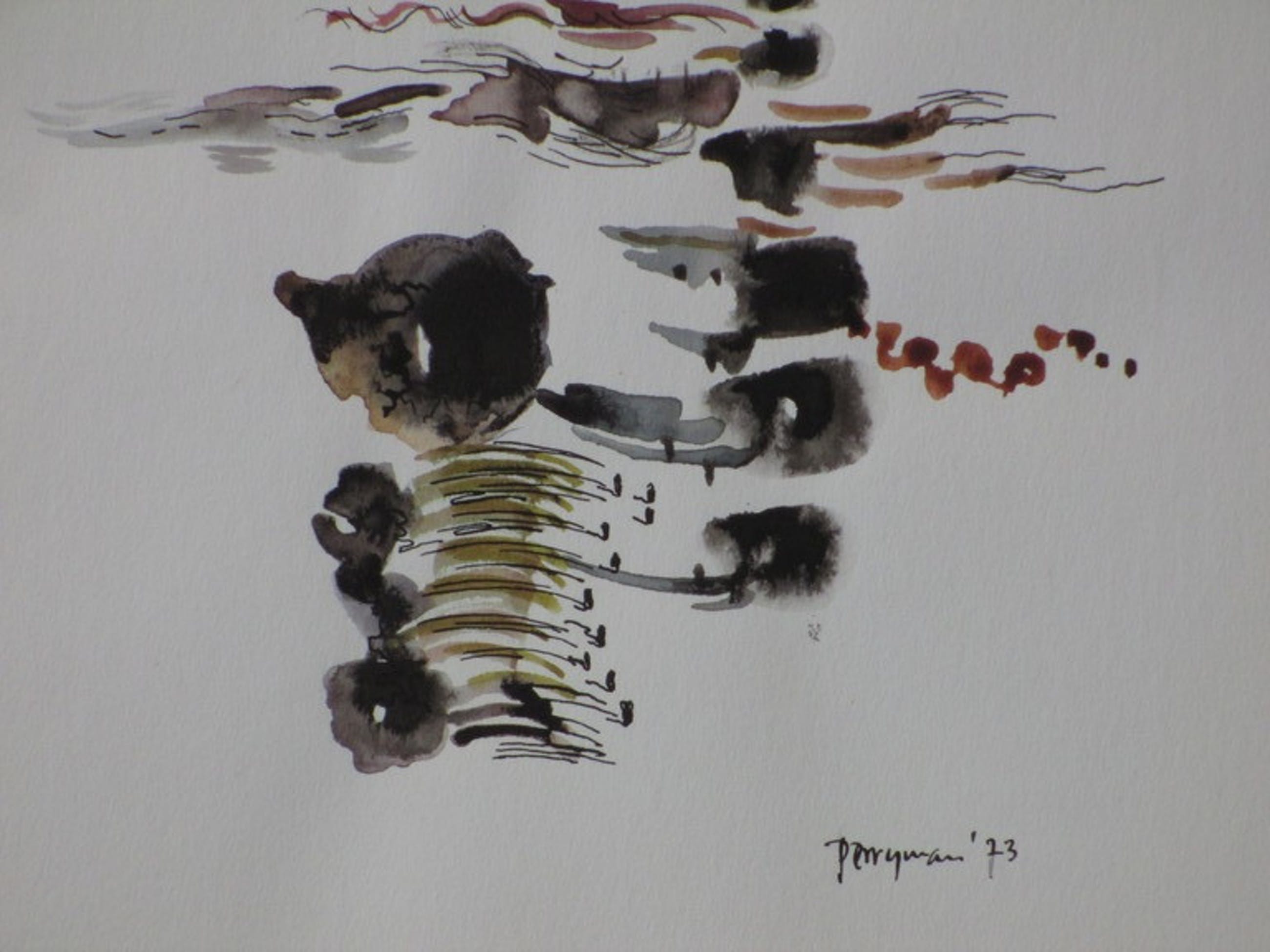 Norman David Perryman - Norman Perryman, Ritmische Compositie, Aquarel ...