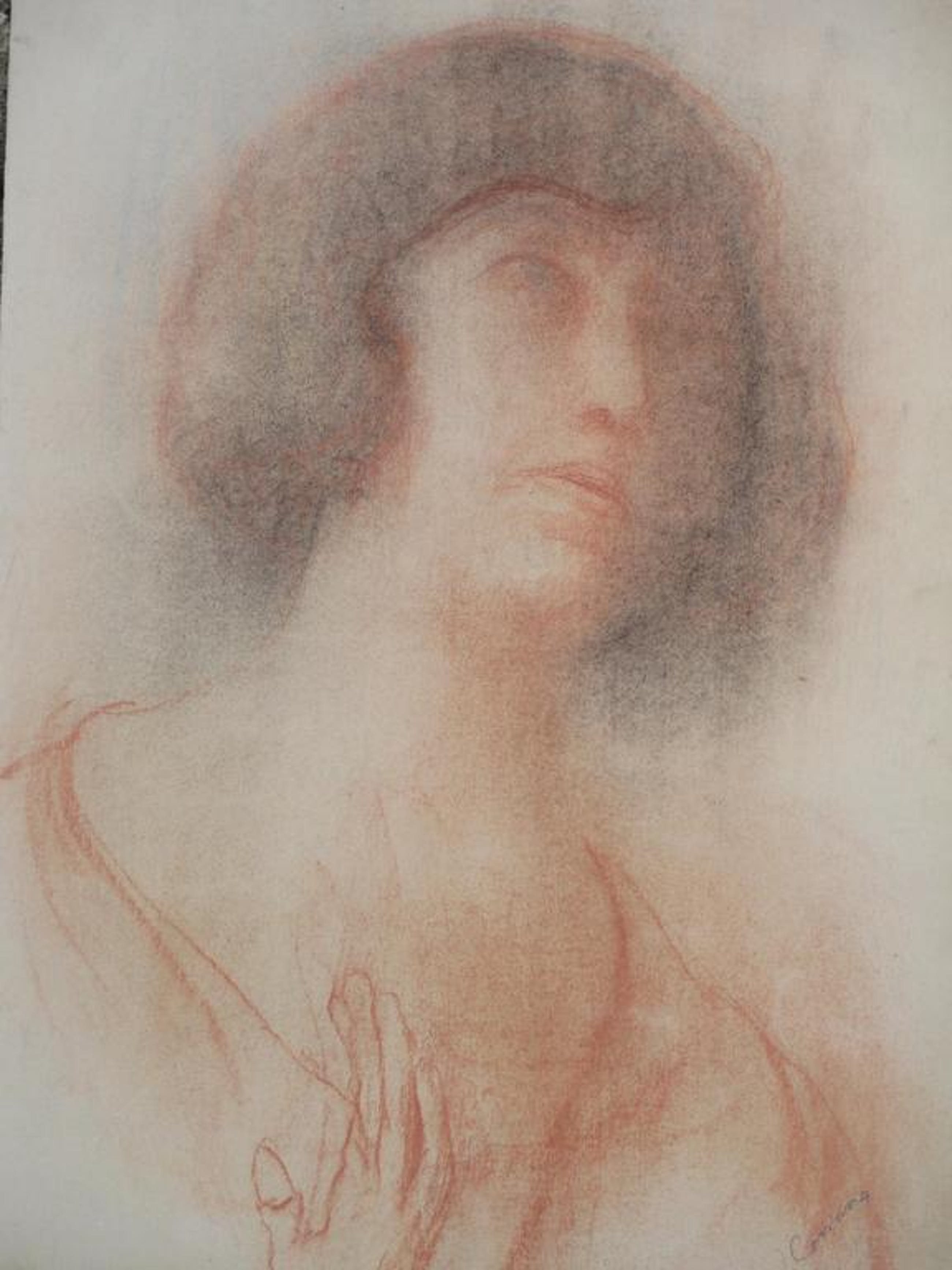 Jan Cossaar, Louise den Hollander, Tekening in rood Verkocht ...