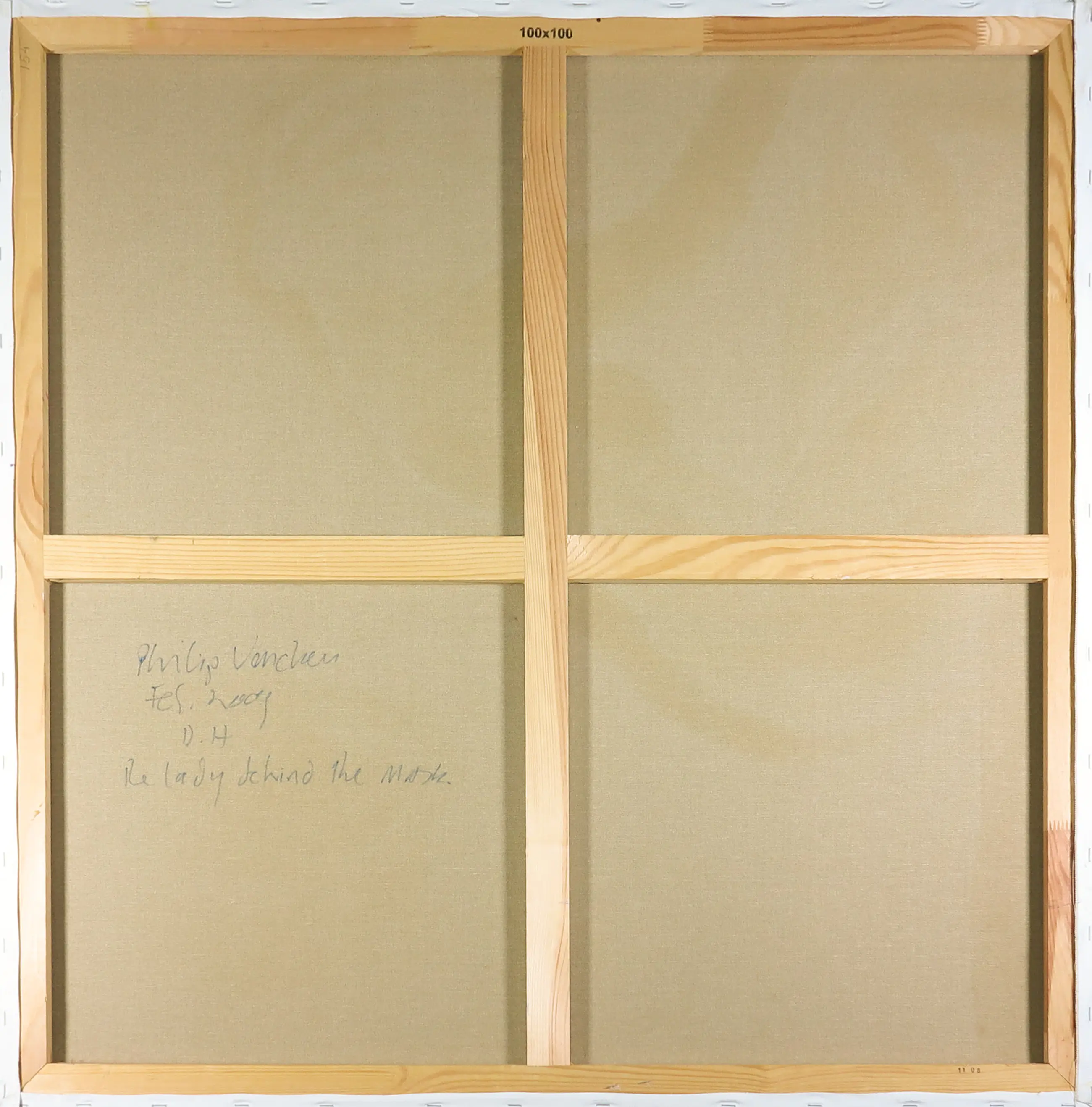 Philip Vencken - Olieverf op doek, Lady behind the mask (Groot) Verkocht | Kunstveiling.nl