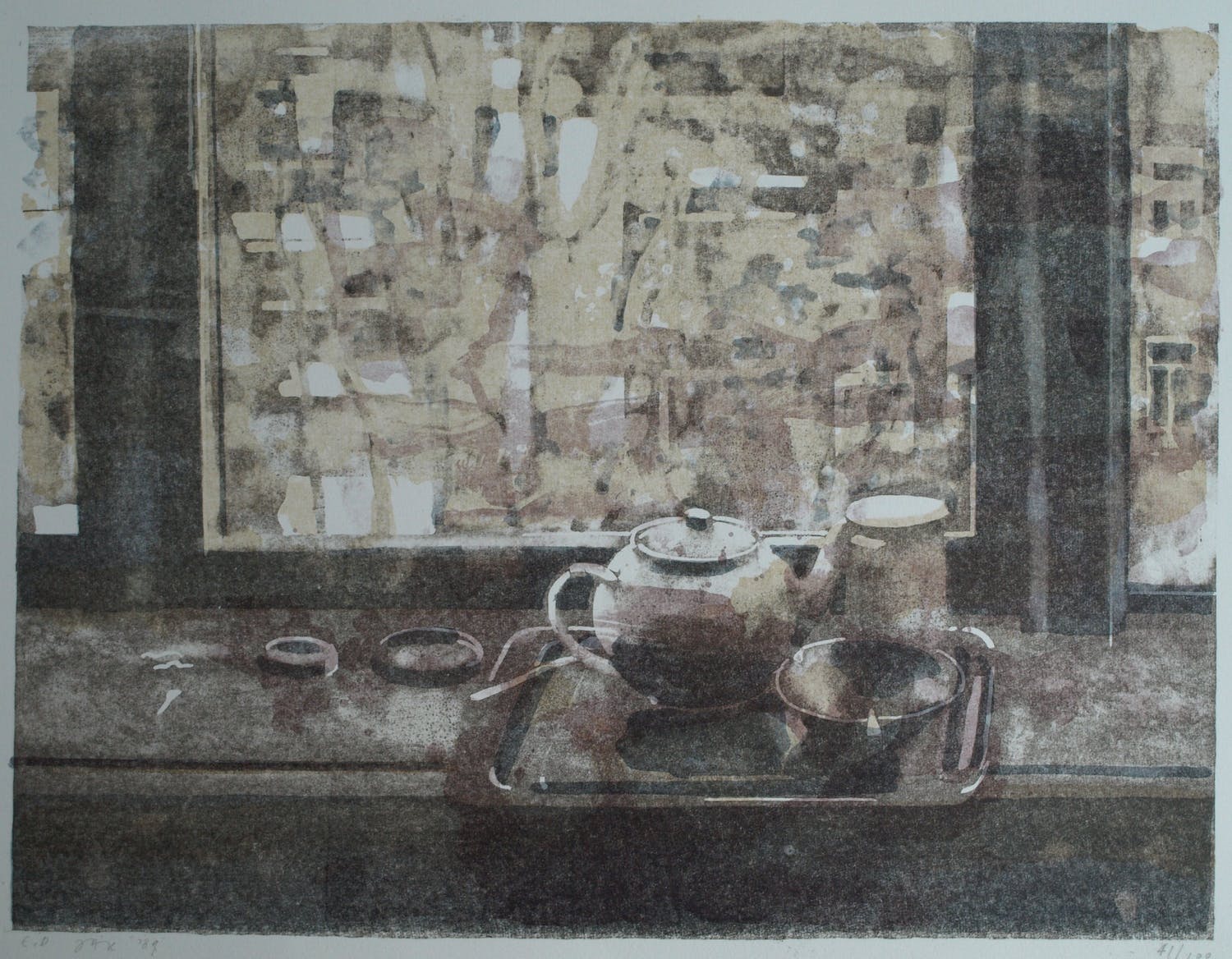 Hans Koopman - Litho , Zonder titel – gesigneerd – Gelderse Grafiekmap ...