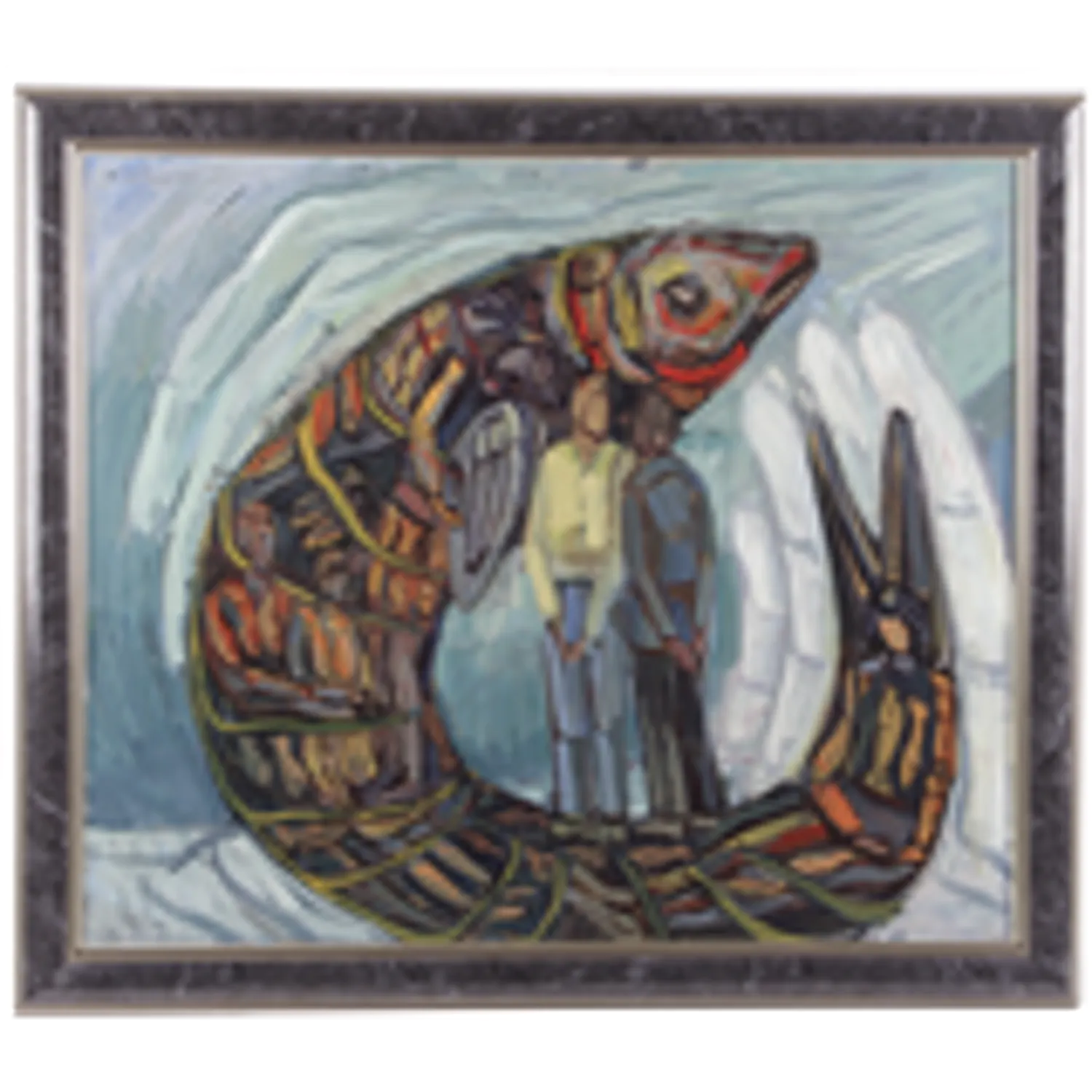 Elly Kuipers - Compositie met figuren en vis kopen? Bied vanaf 75 ...