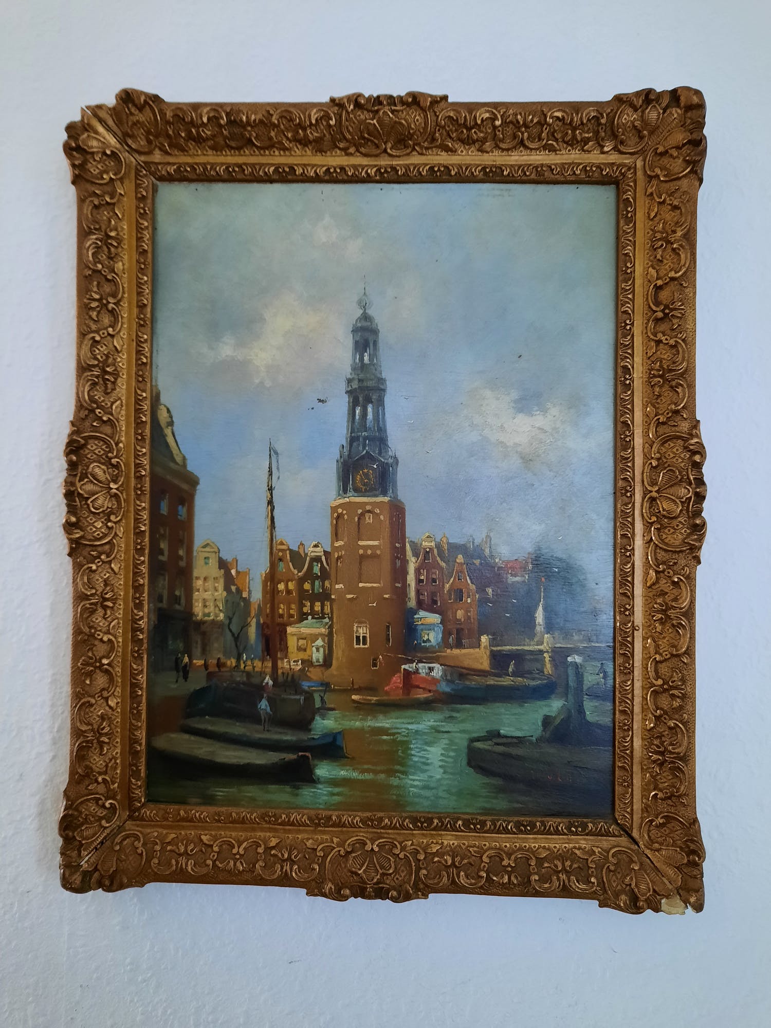 Niet of onleesbaar gesigneerd - Jan van Laar Montelbaanstoren Amsterdam ...