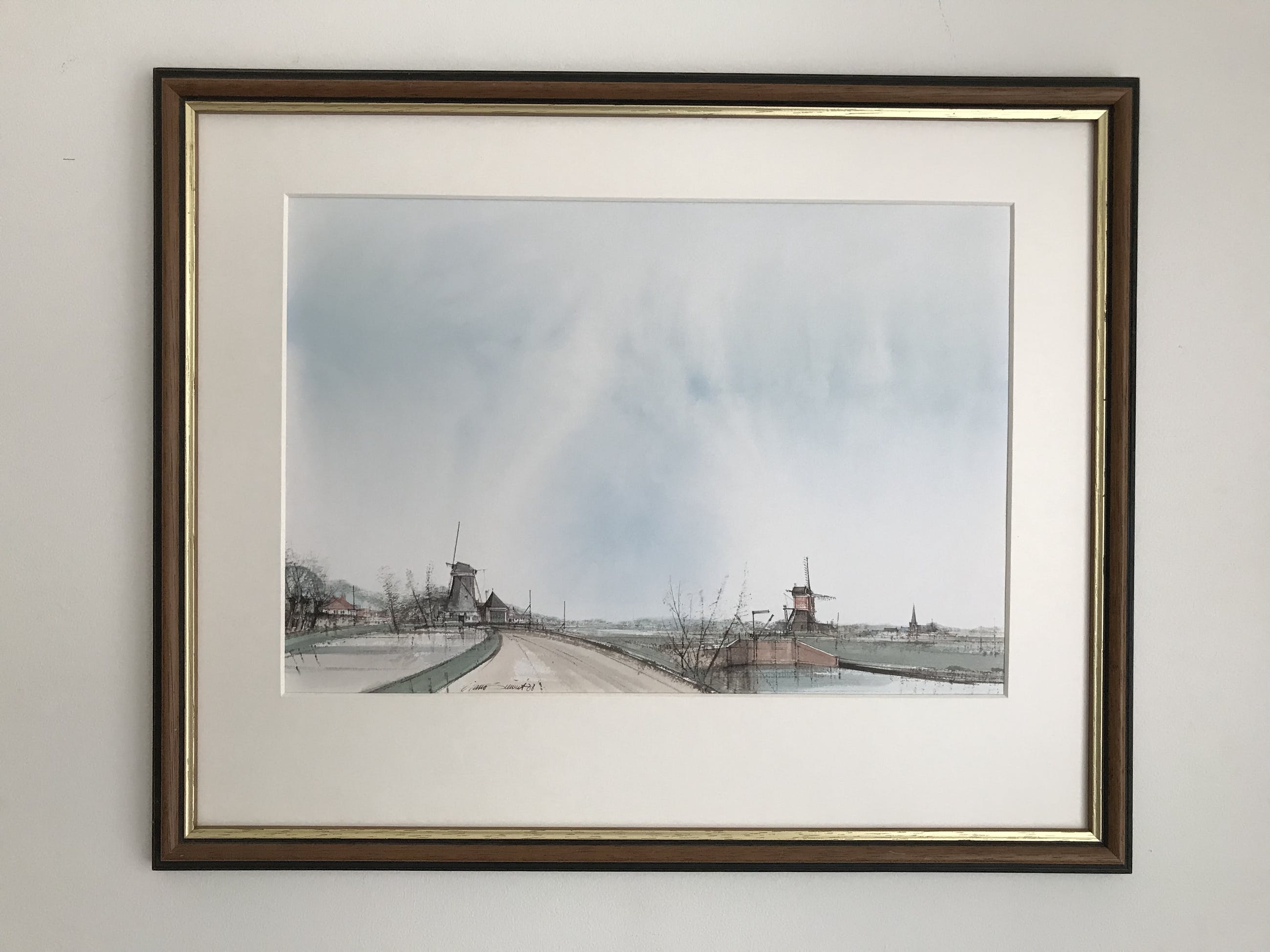 Ciano Siewert - Originele aquarel in stijlvolle omkadering Verkocht ...