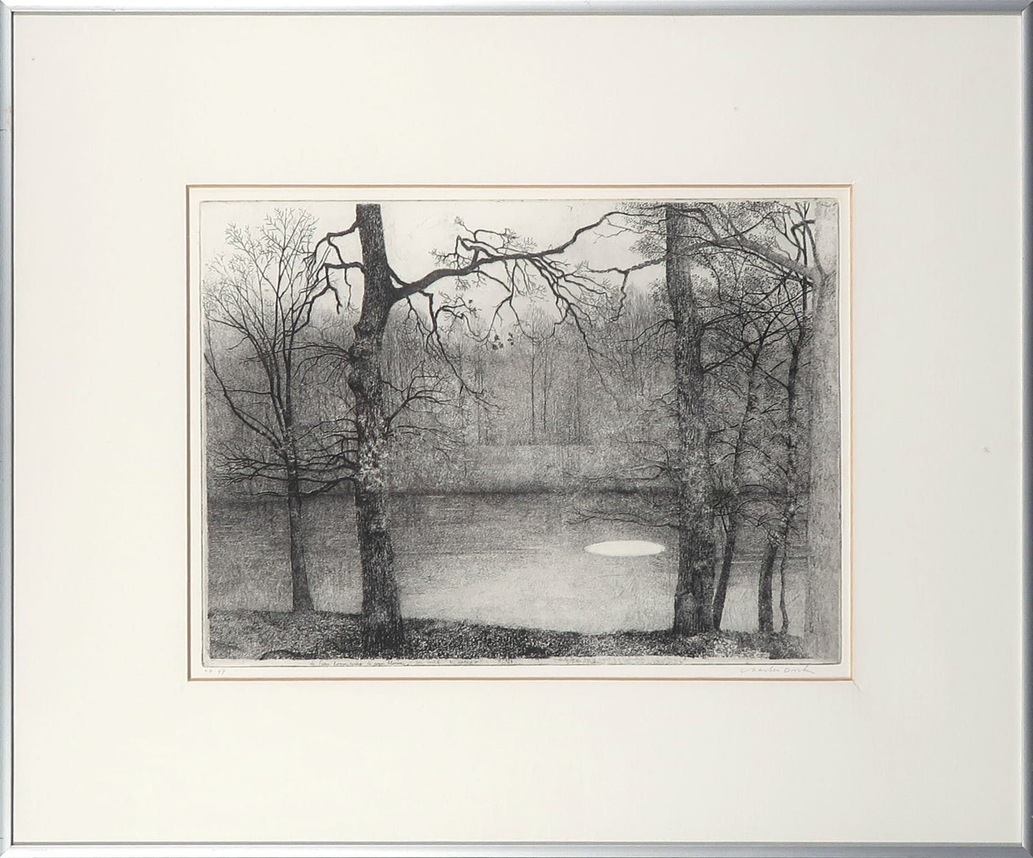 Charles Donker - Ets, De Futen - Ingelijst Verkocht | Kunstveiling.nl