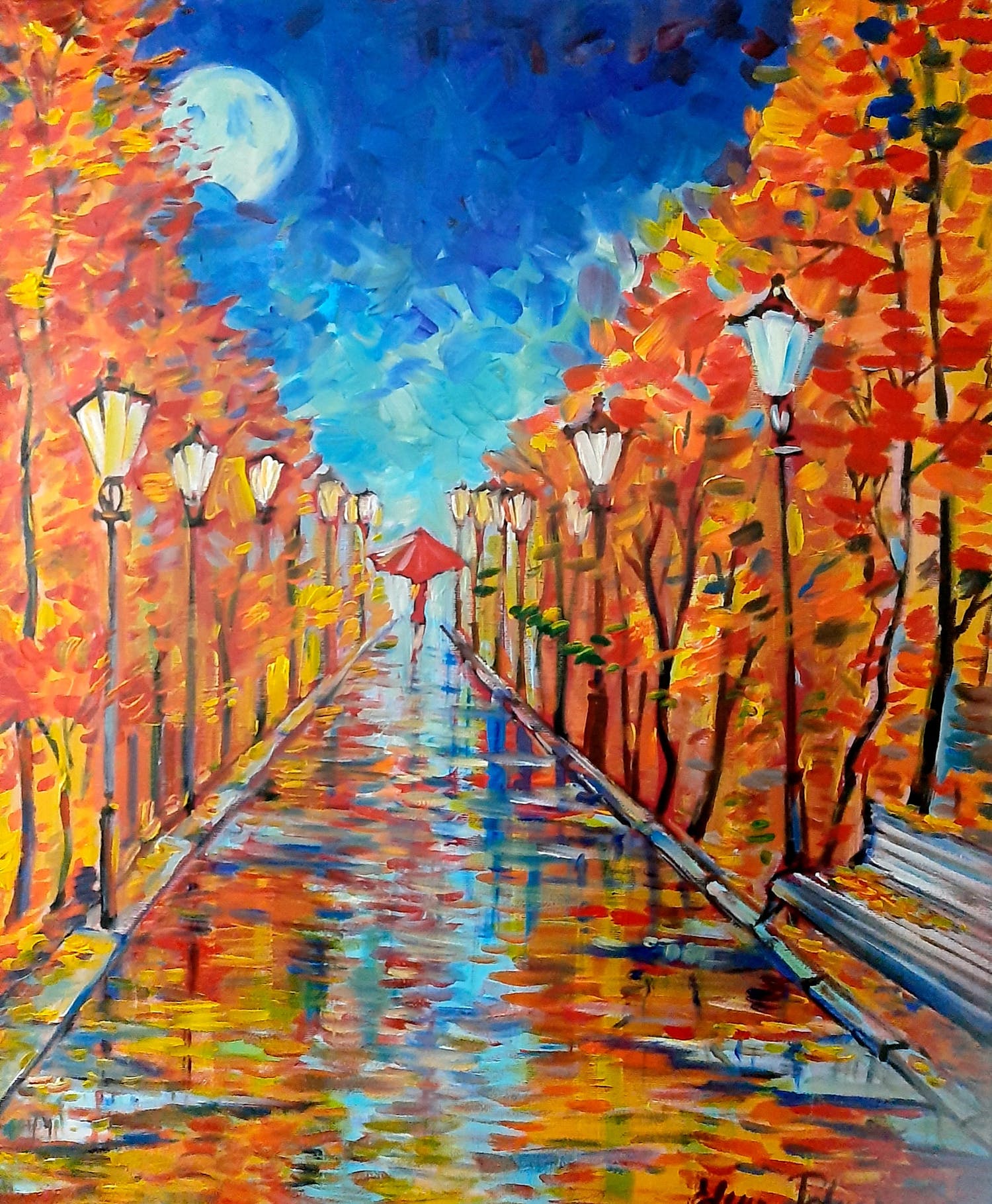 Elena Polyakova - Late walk Verkocht | Kunstveiling.nl