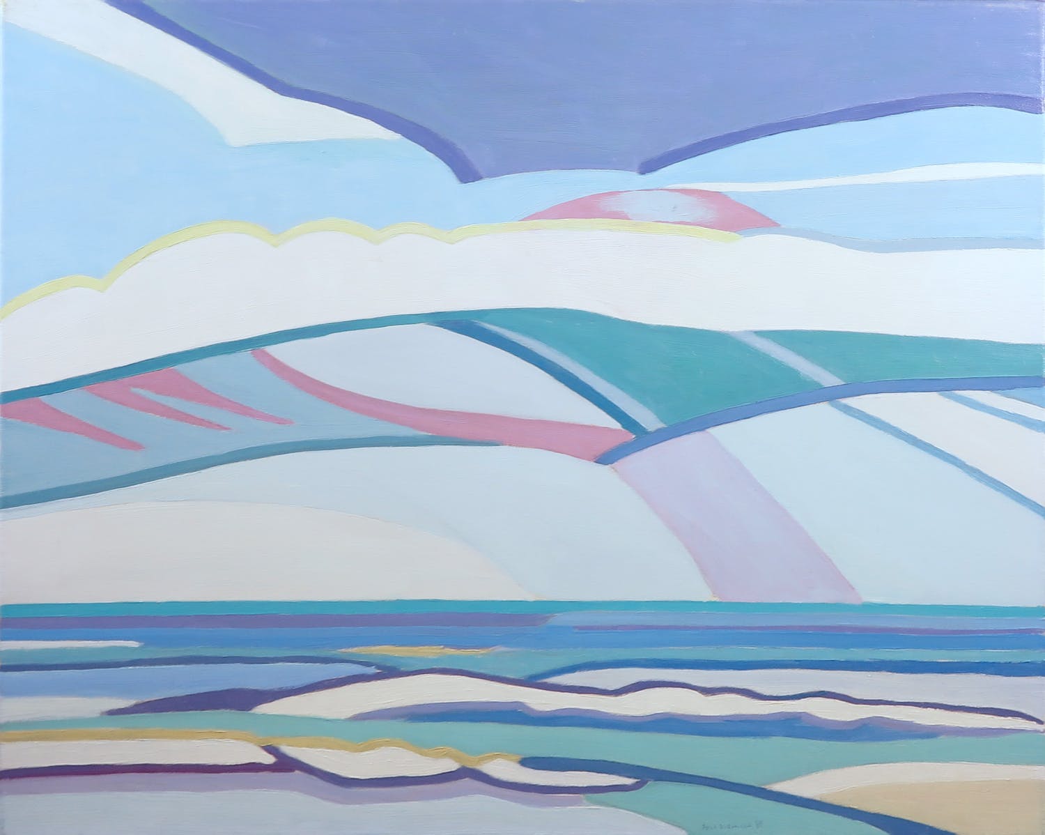 Paul Overhaus - Acryl op doek, Wolkenvelden Verkocht | Kunstveiling.nl