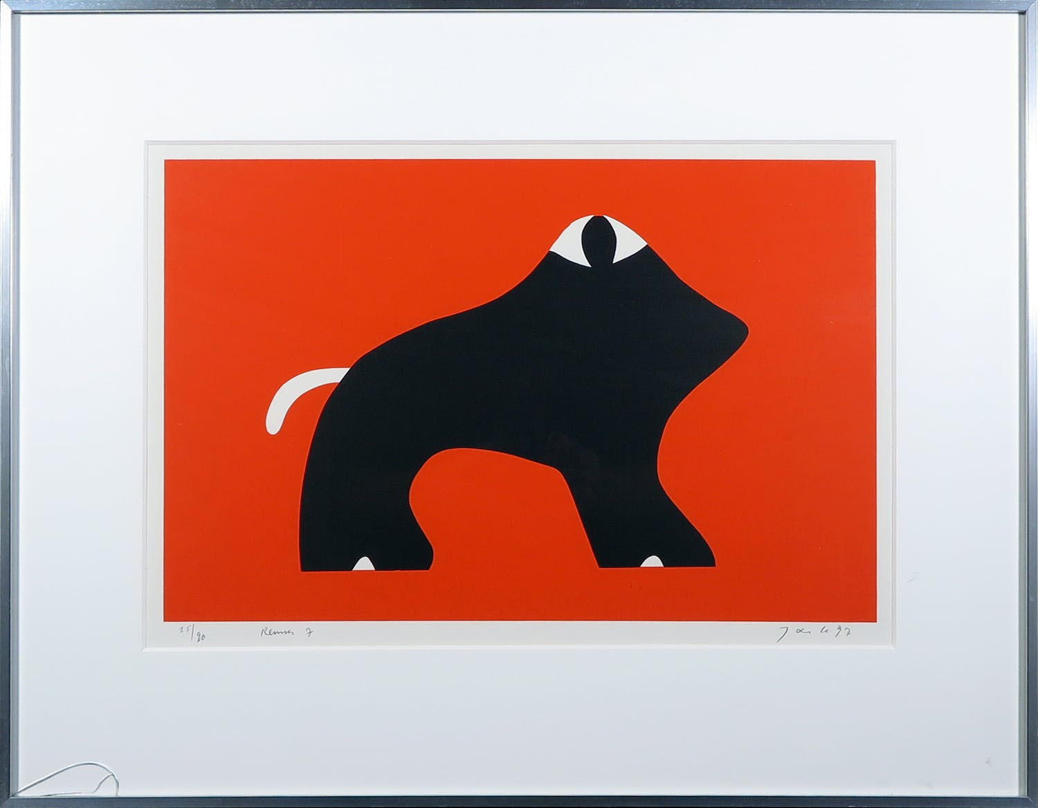 Jan Snoeck - Zeefdruk, Nr. 7 - Ingelijst Verkocht | Kunstveiling.nl