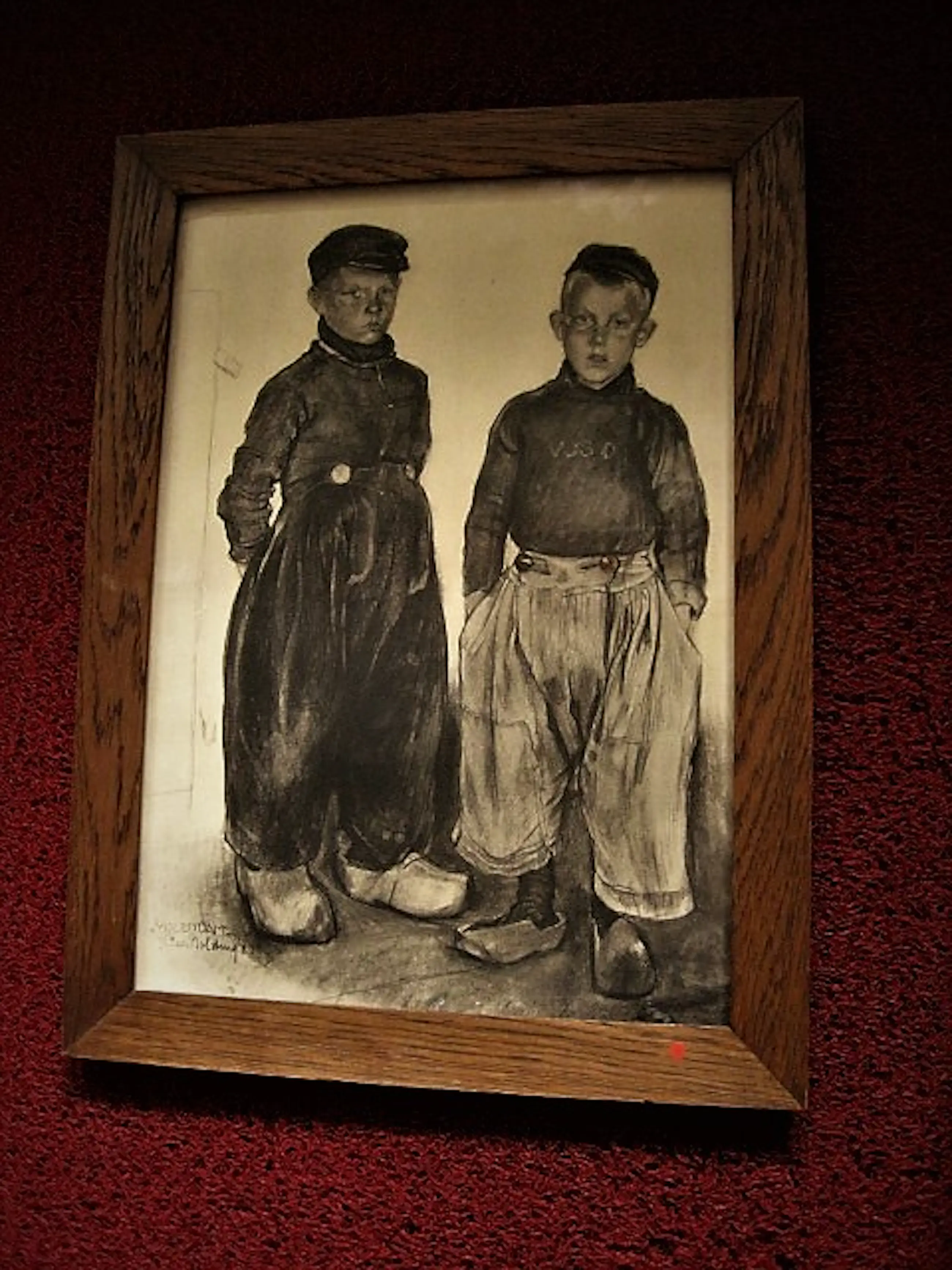 Cees Bolding - Grote -omstreeks 1950 - Ets - Jongetjes in Volendamse ...