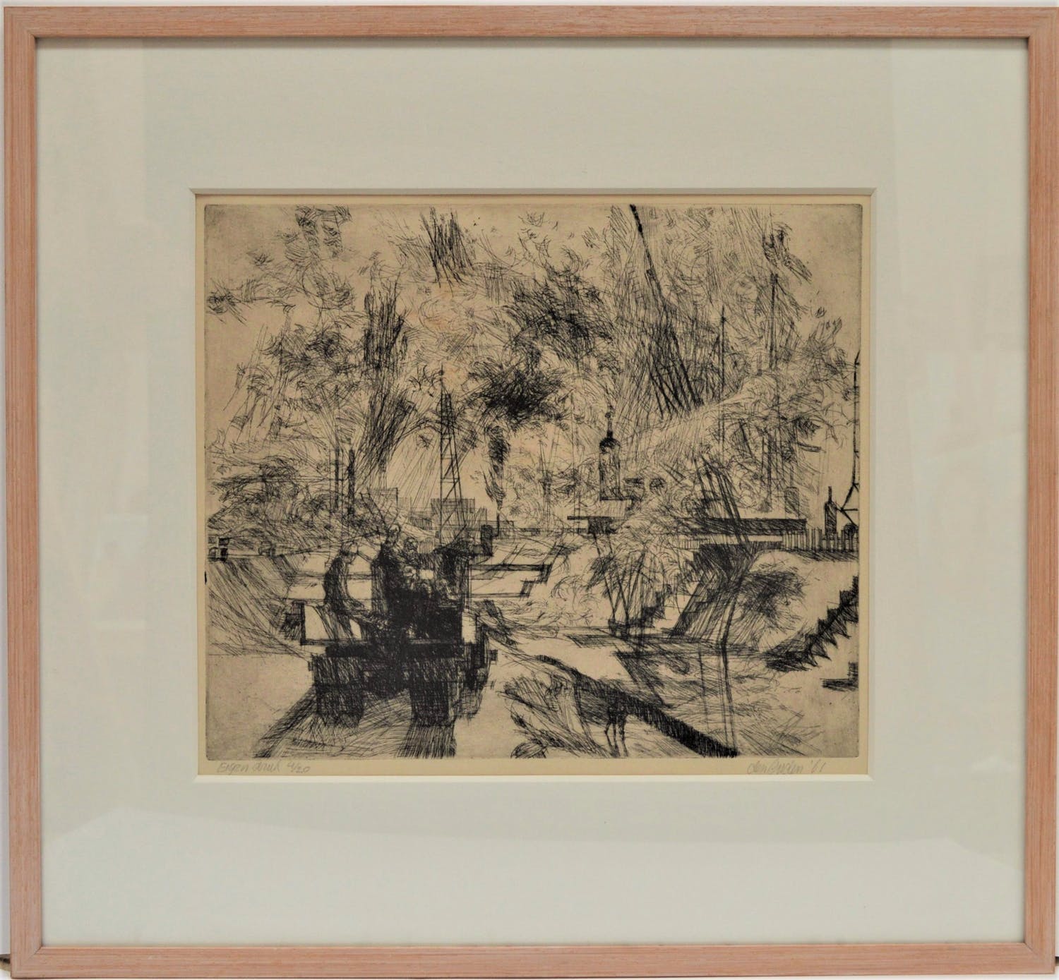 Willem den Ouden - Bouwput in het Haringvliet Verkocht | Kunstveiling.nl