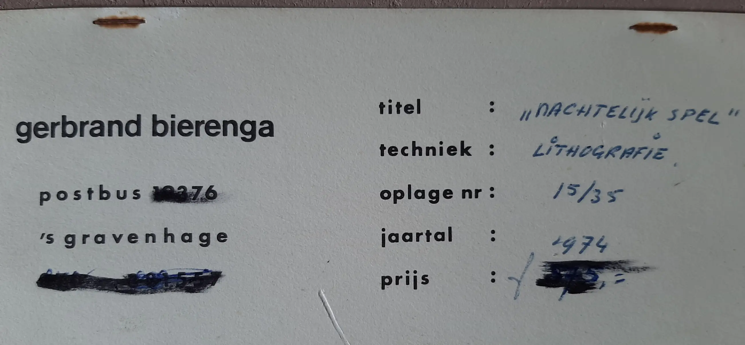 Gerbrand Bierenga - Nachtelijke spel Verkocht | Kunstveiling.nl