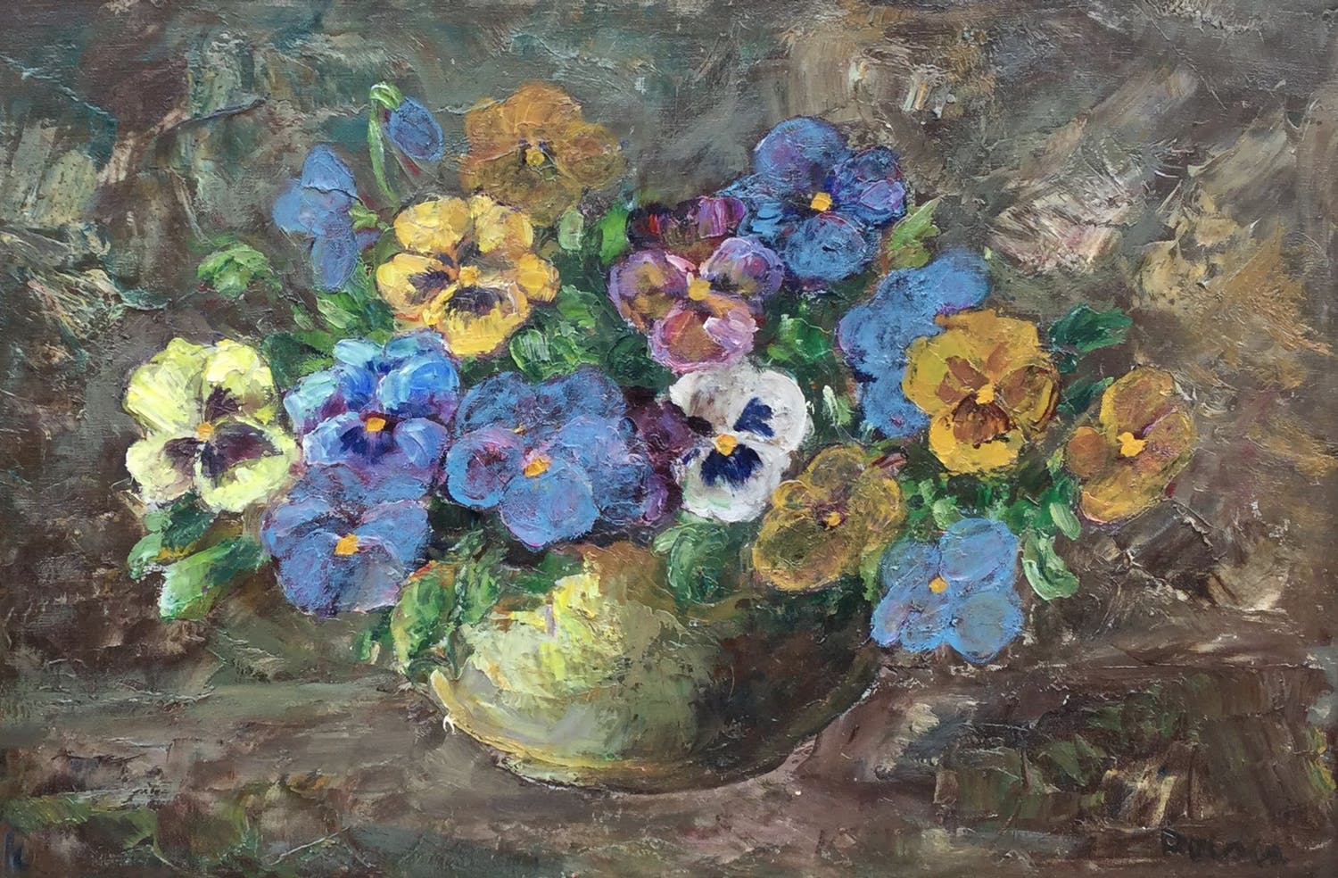 Jacobus Doeser - c2542/C2442, bloemstilleven met viooltjes Verkocht ...