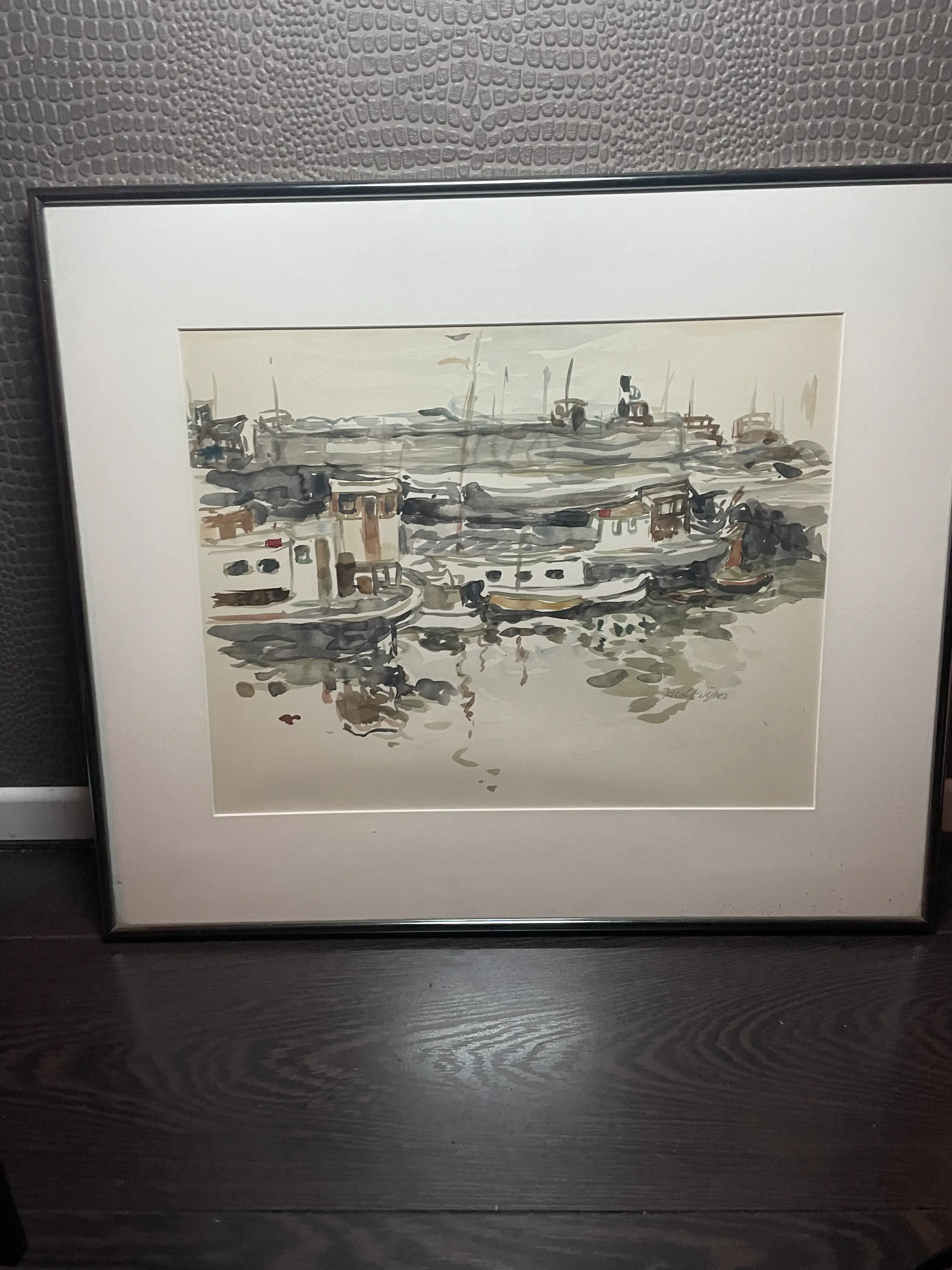 Jacob Kuijper - In het Westerdok (amsterdam) Verkocht | Kunstveiling.nl