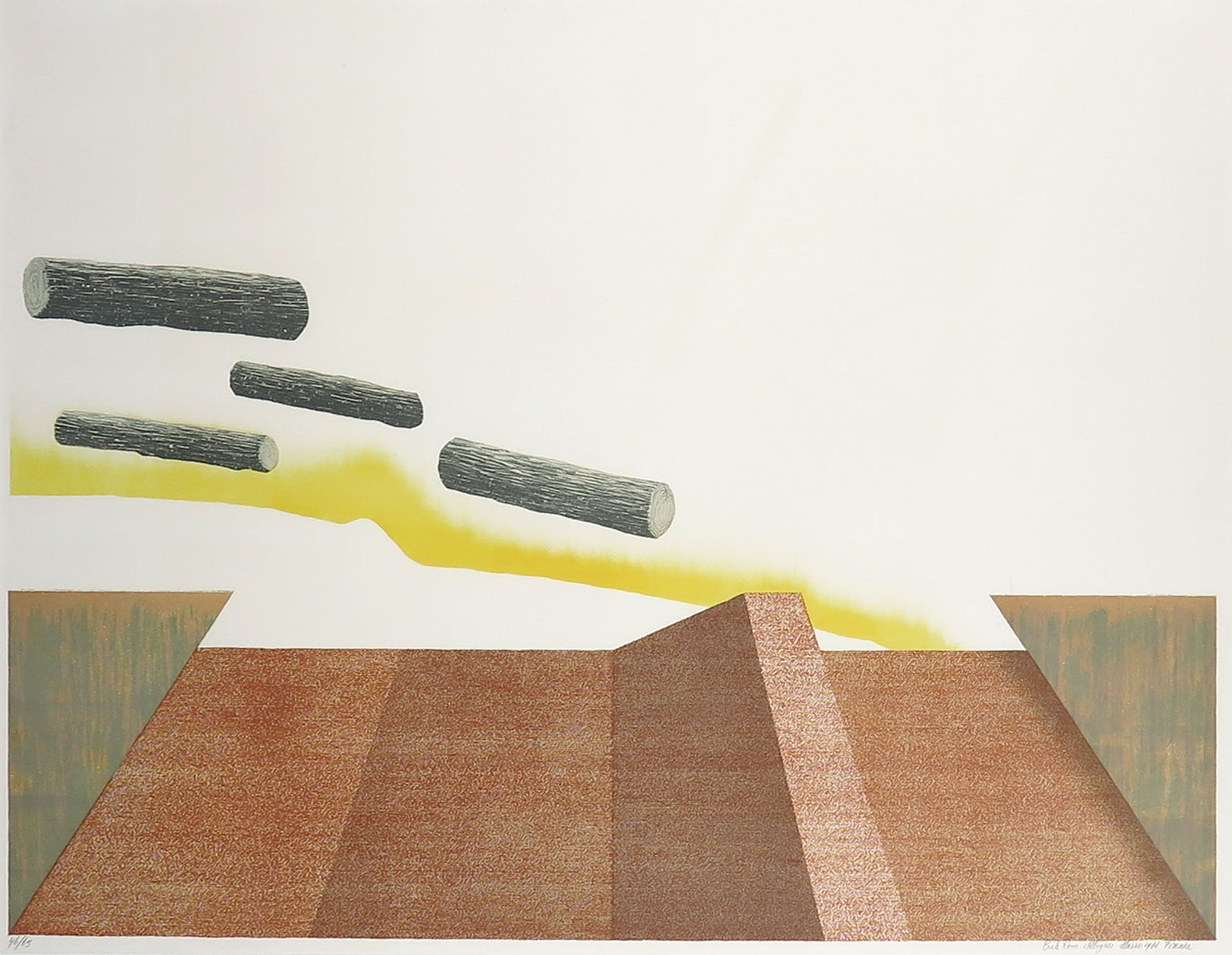Erik Roos - Litho, Il bosco Fantasma en Abbigesi, lot van twee litho's ...