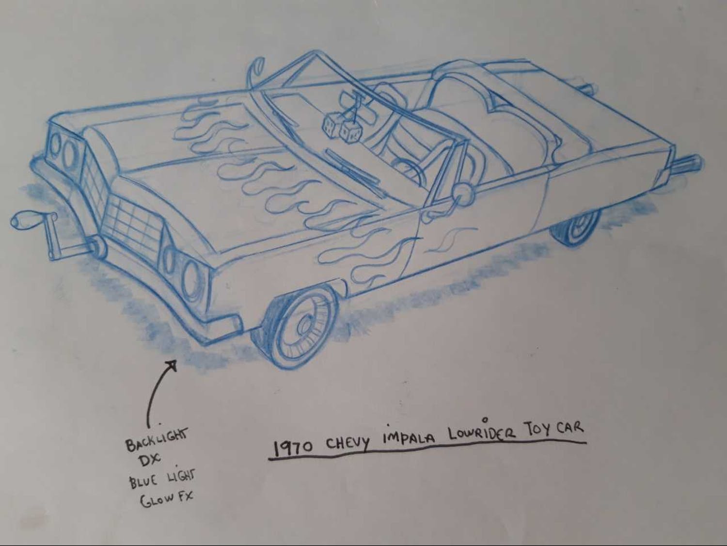Matt Groening - originele productie tekening, The Simpsons, Chevy ...