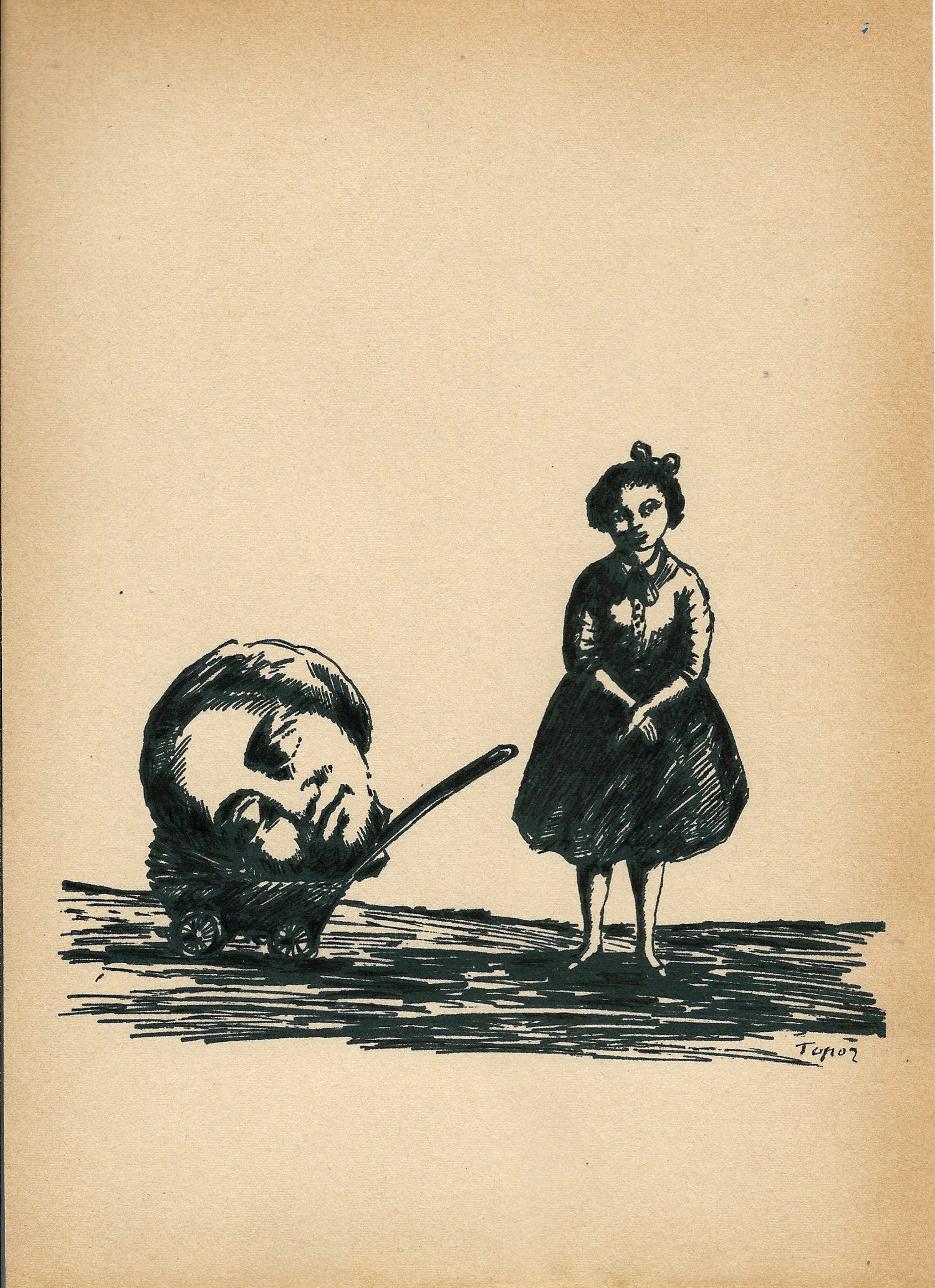 Roland Topor - originele tekening Verkocht | Kunstveiling.nl