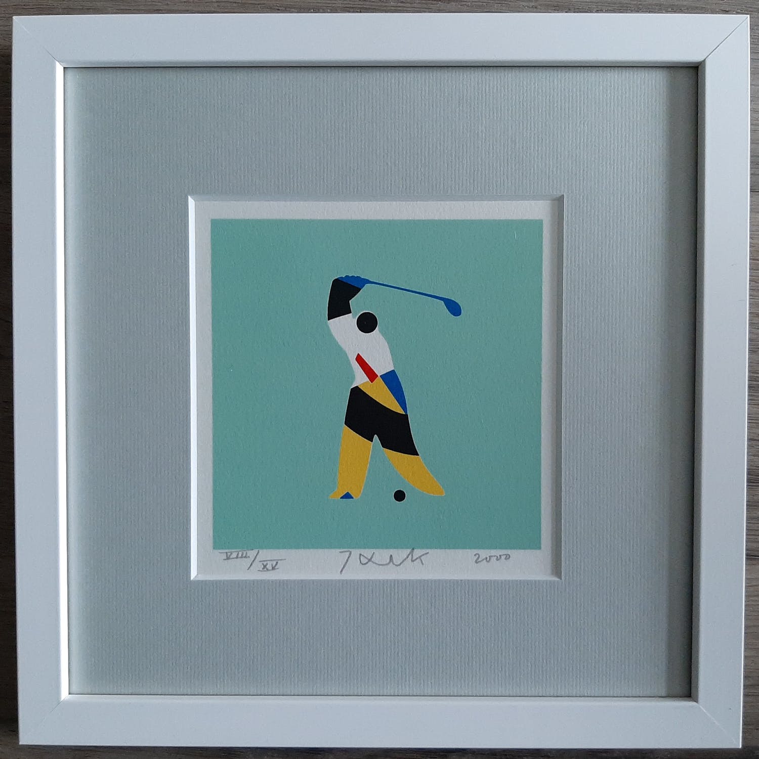 Jan Snoeck - zeefdruk GOLF 2 in nieuwe houten lijst met museum art ...