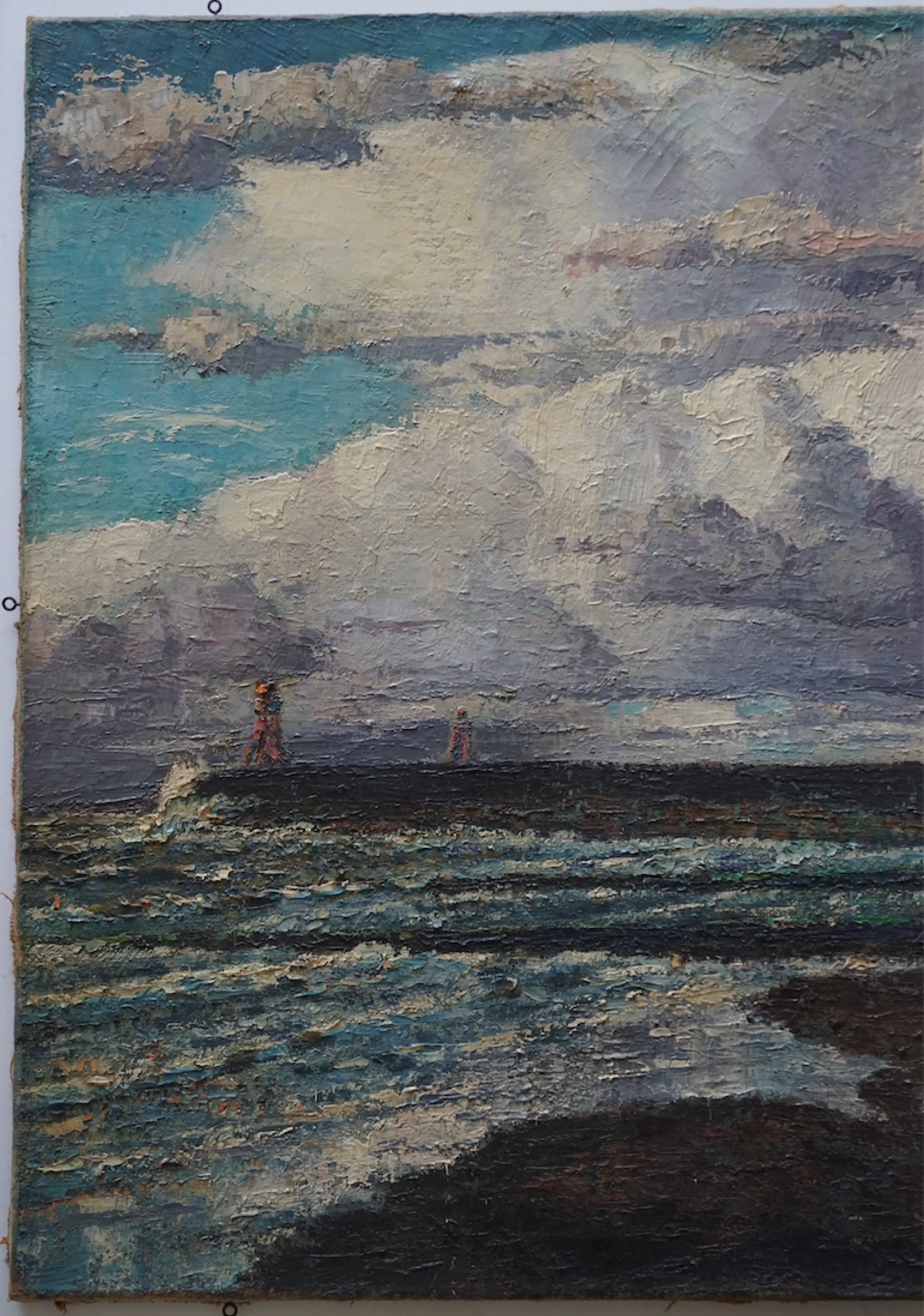 Eduard Rijff - (1915-1994) - Scheveningen - Pier - Bakens - Noordzee ...