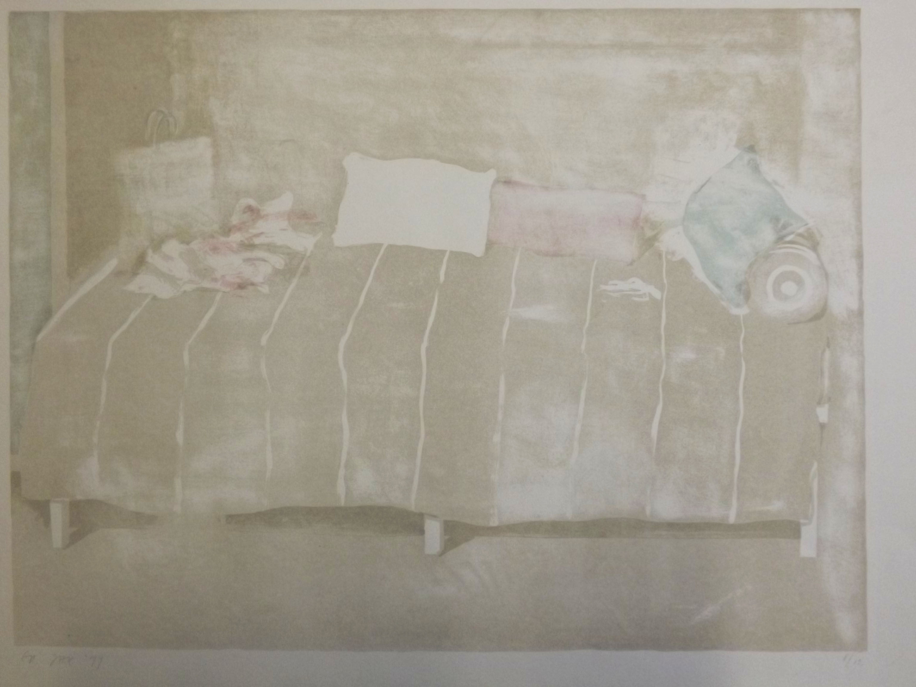 Hans Koopman - Bedbank met kussen Verkocht | Kunstveiling.nl