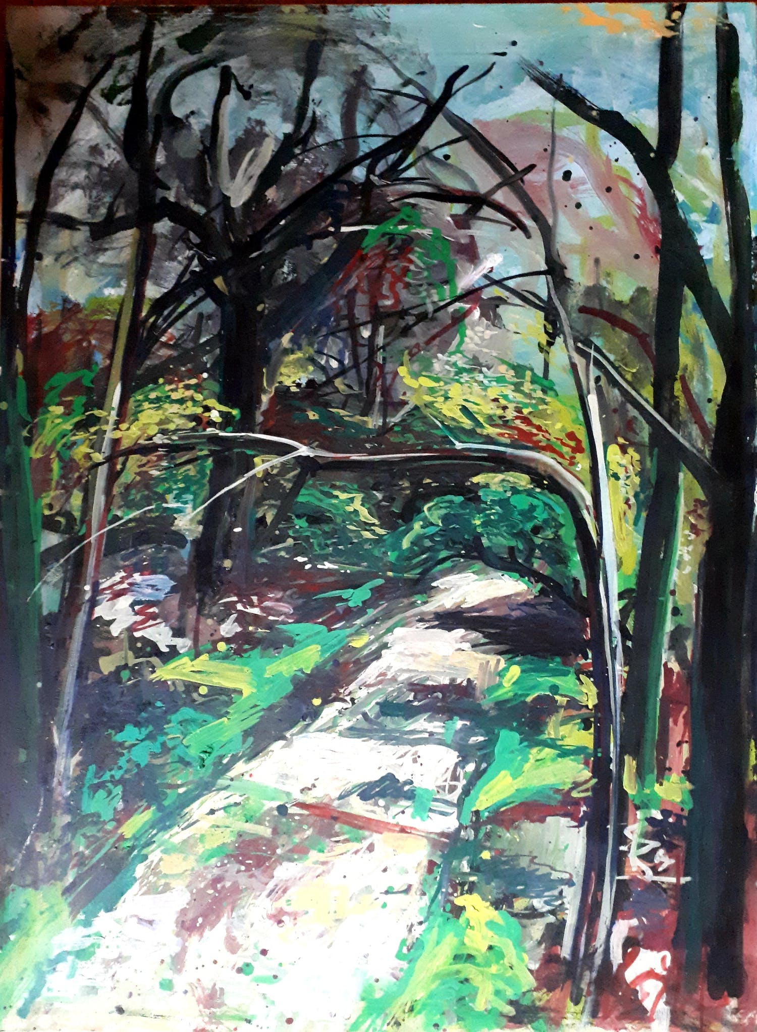 Antoine van der Pas - Z.T. Boslandschap, groot Verkocht | Kunstveiling.nl