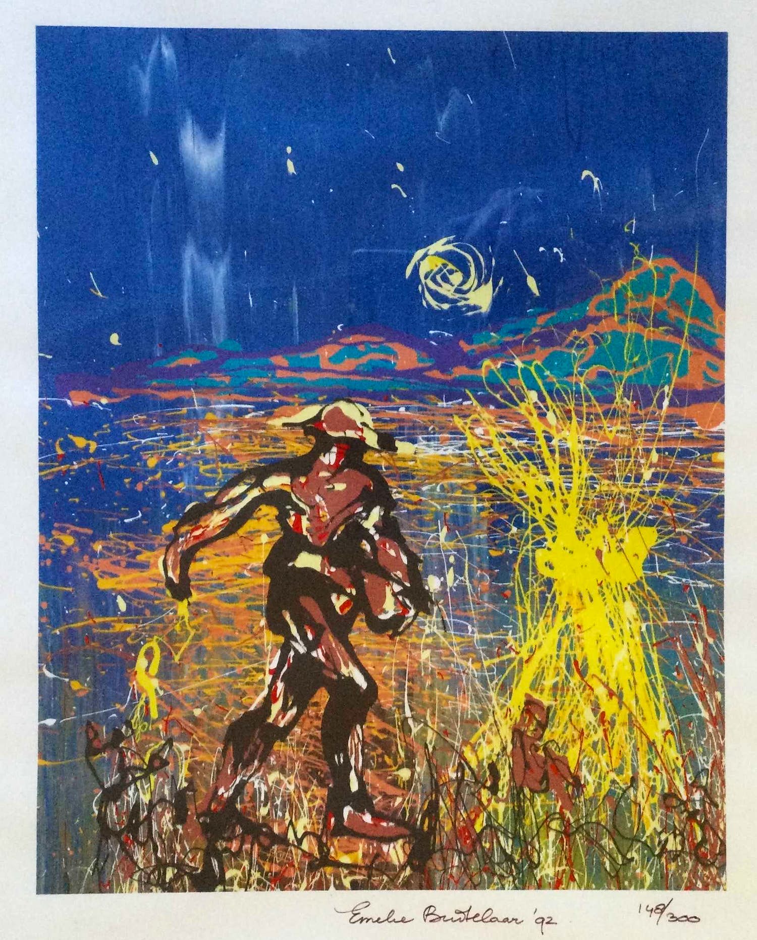 Emeke Buitelaar - "De Zaaier" | litho - ingelijst verkauft! Den ...