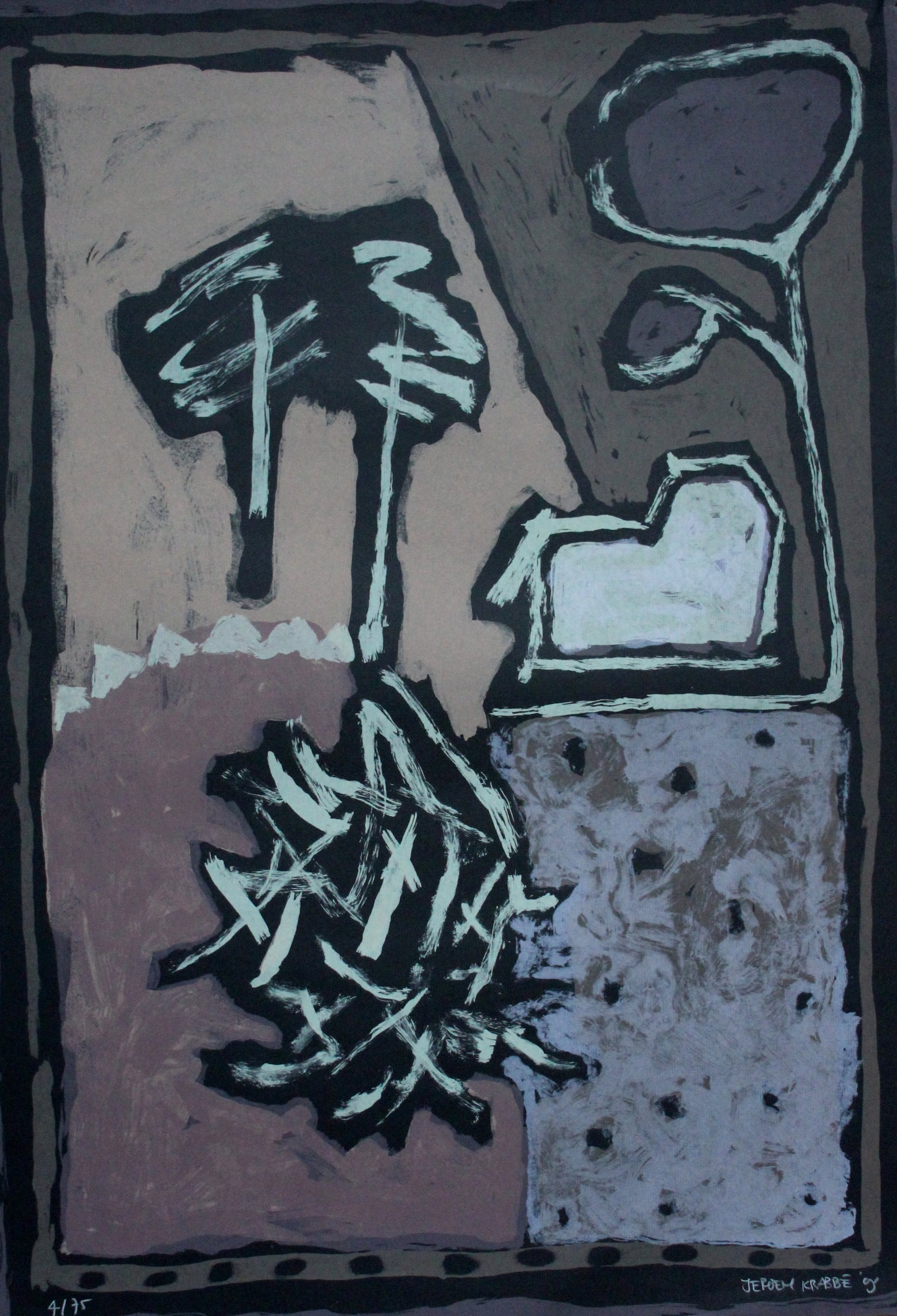 Jeroen Krabbe - Zeefdruk: 1991 Verkocht | Kunstveiling.nl