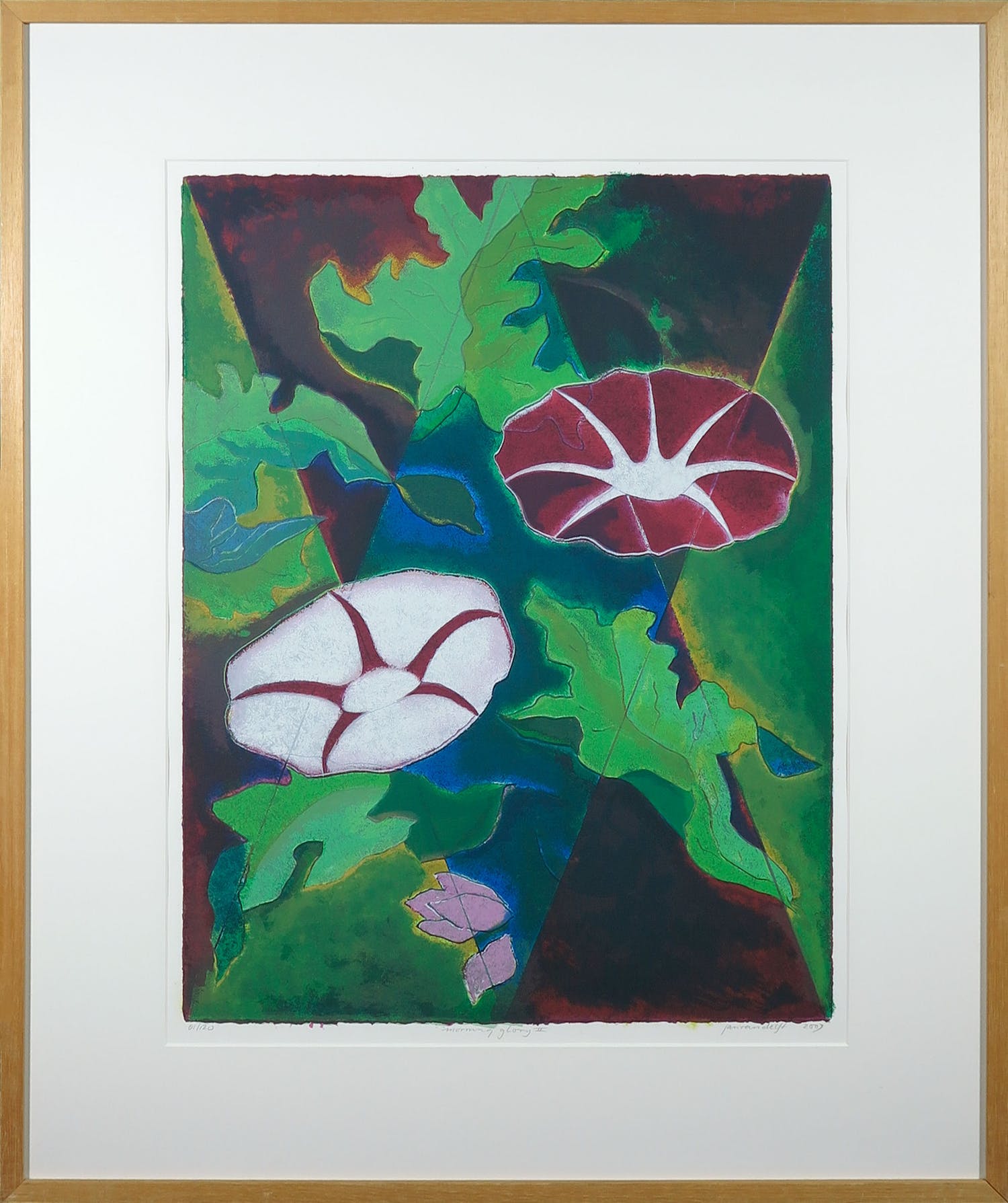 Jan van Delft - Zeefdruk, Morning Glory II - Ingelijst Verkocht ...