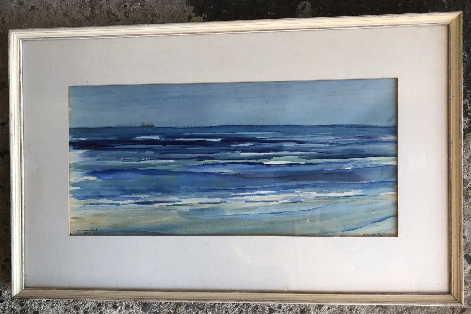 Jan van Riel - Prachtig schilderij " KUST BIJ NIEUWVLIET " Verkocht ...