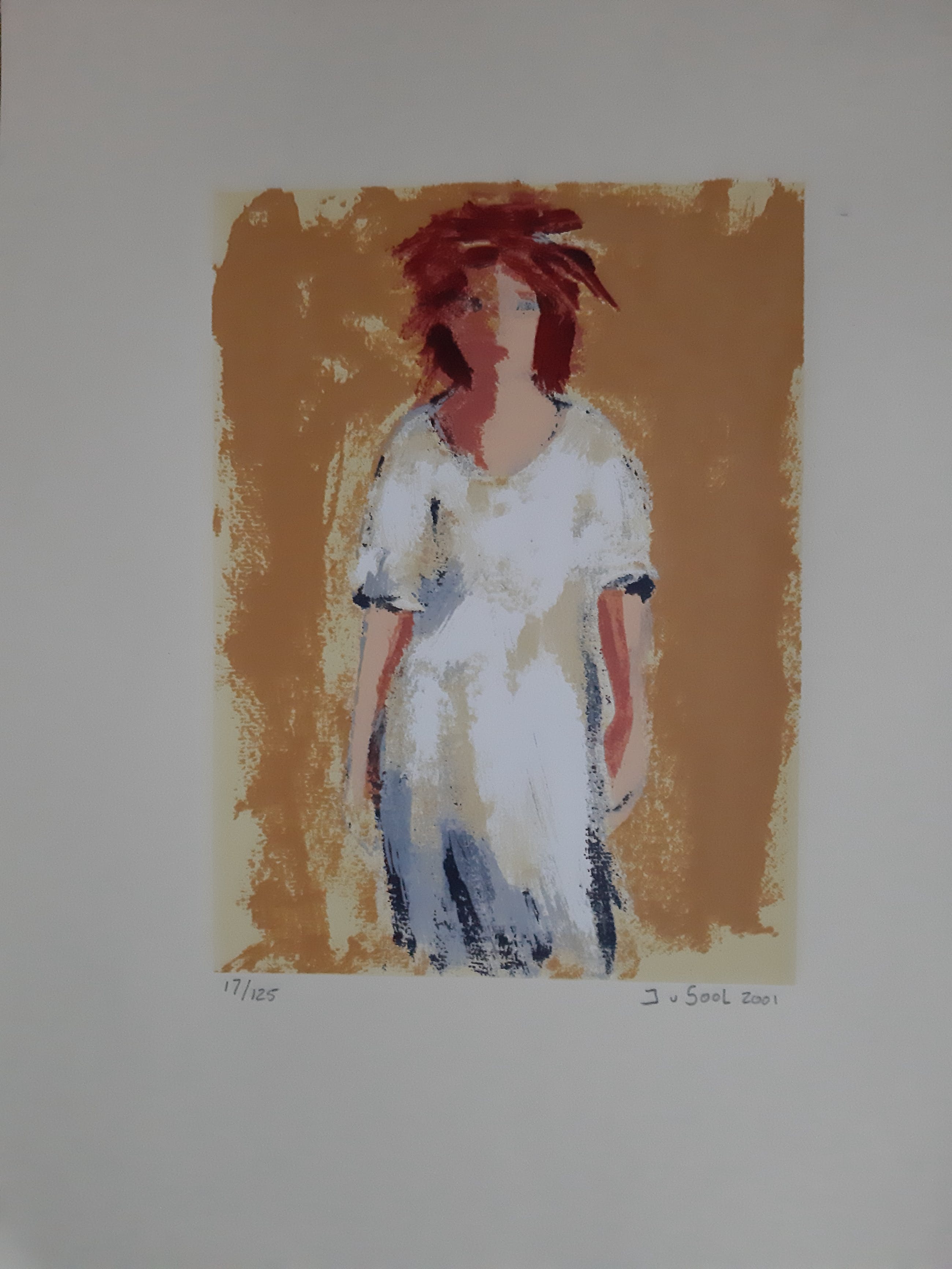 Jose van Gool - Vrouw in witte jurk Verkocht | Kunstveiling.nl