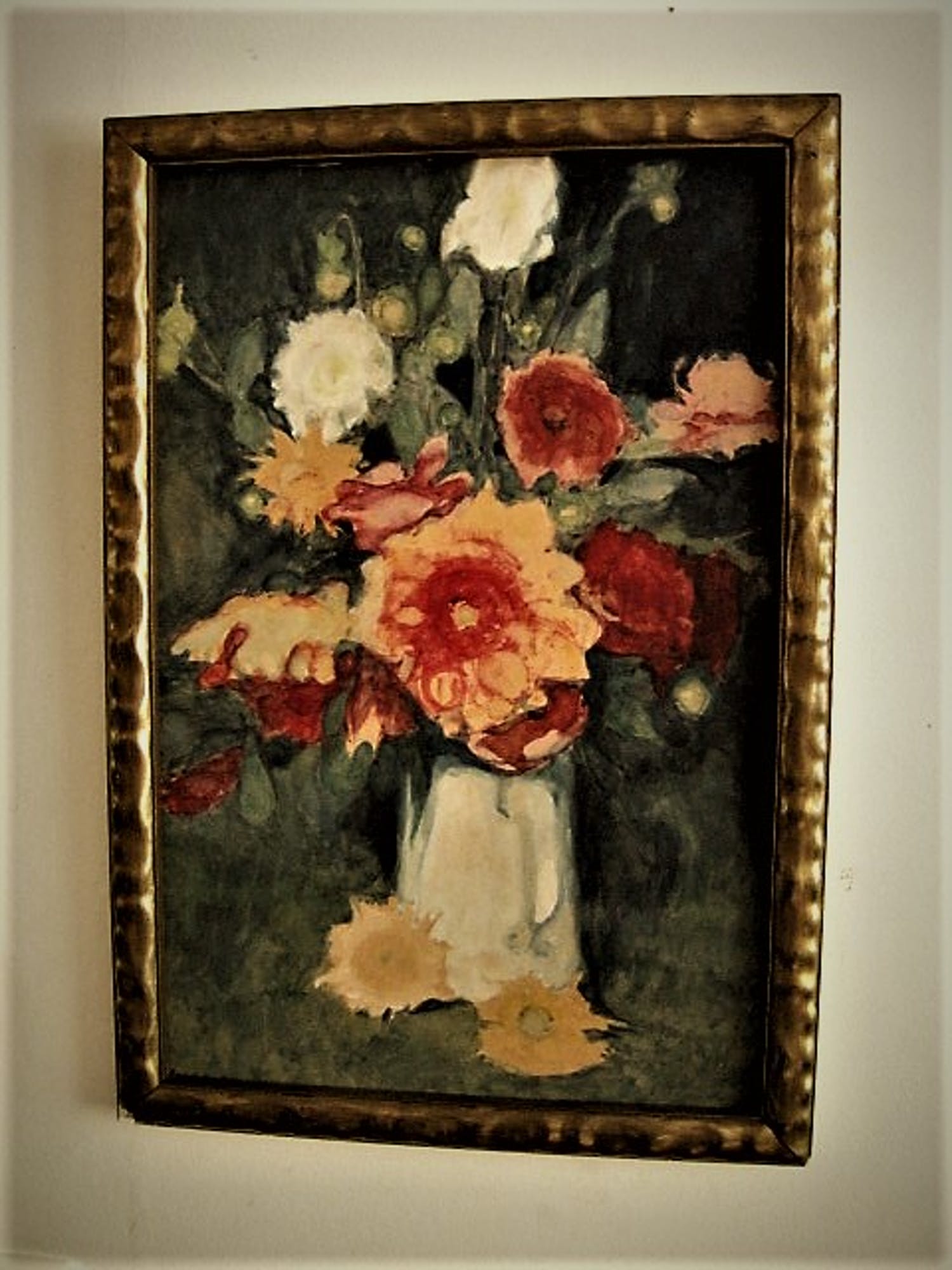 Frans De Geetere - befaamd Vlaams avant-Gardist - Gouache - Pioenrozen ...