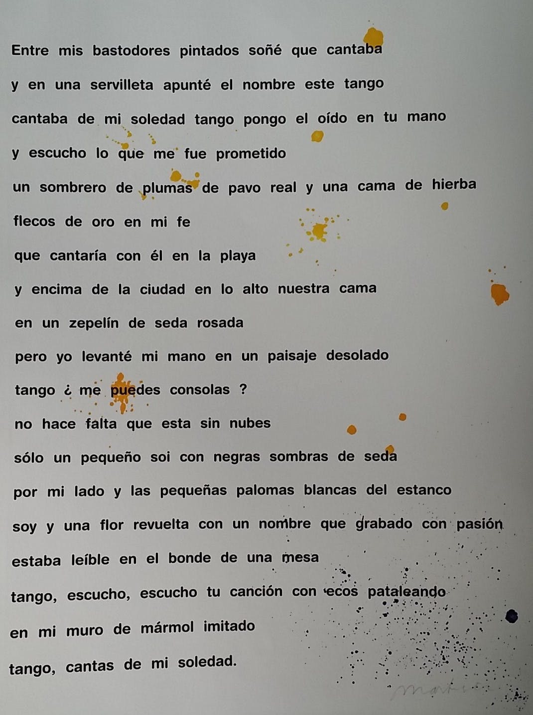 Anton Martineau - TANGO SPAANS gedicht Verkocht | Kunstveiling.nl