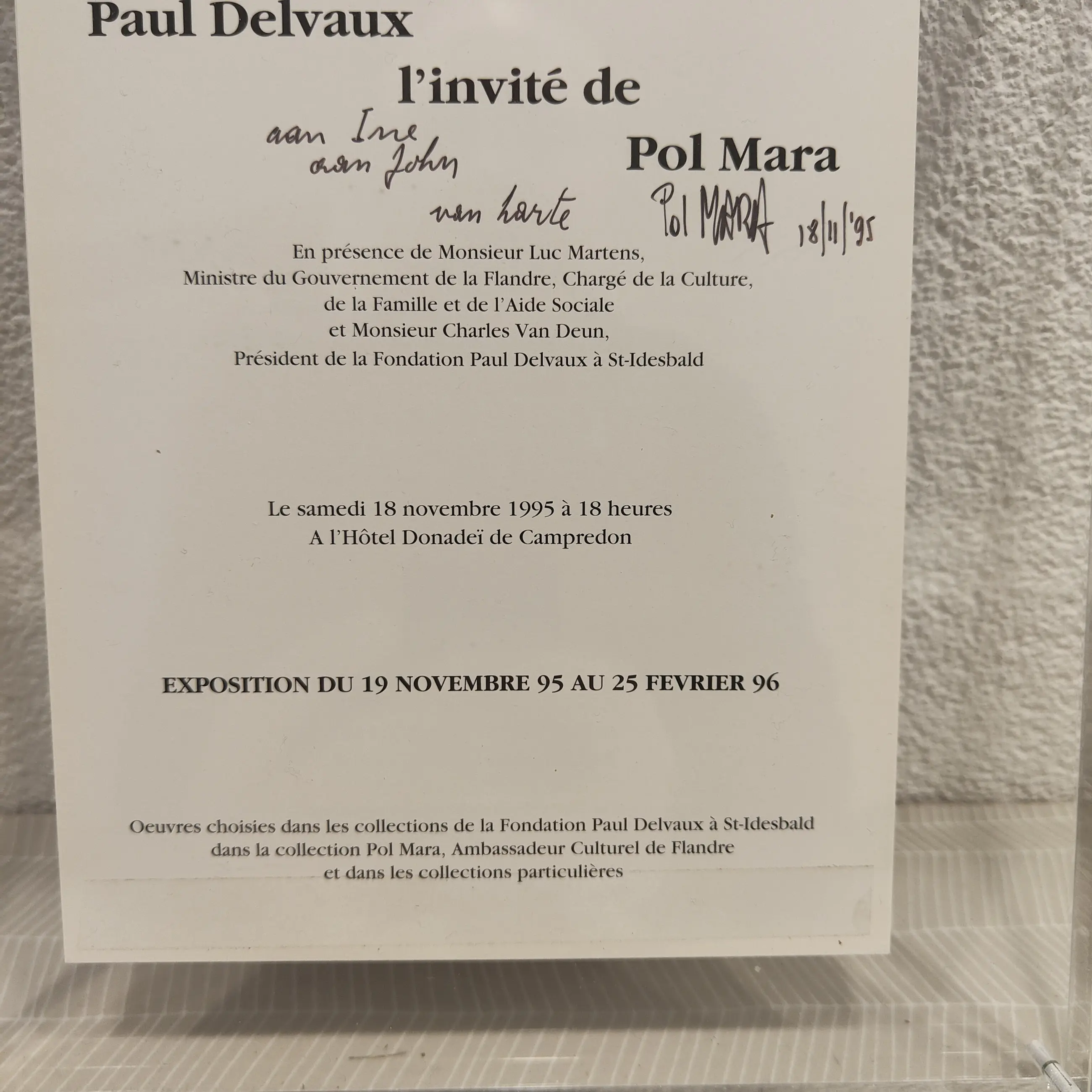 Pol Mara - Paul Delvaux l'invit'e de pol mara Verkocht | Kunstveiling.nl