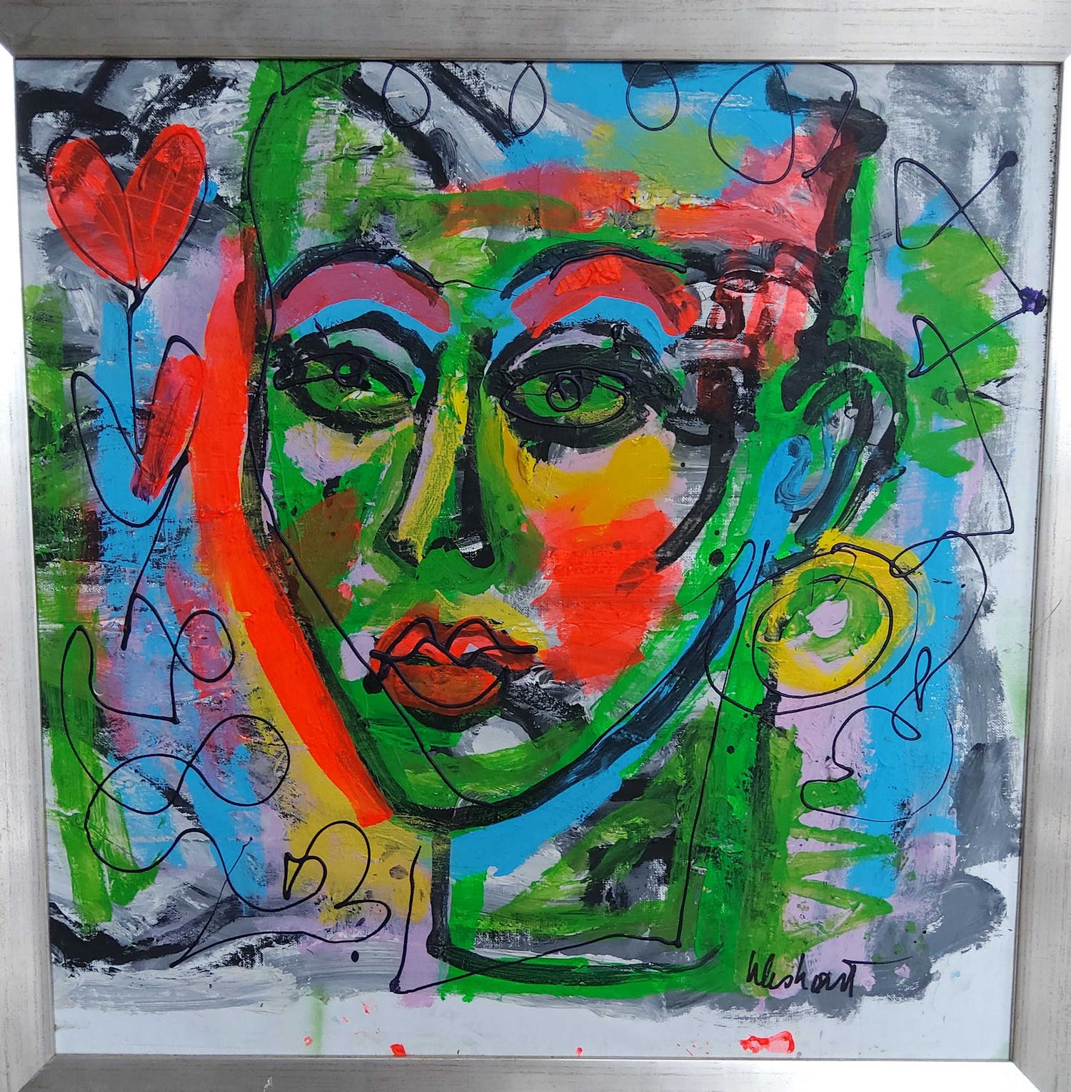 Peter Klashorst - " Portret " Verkocht | Kunstveiling.nl