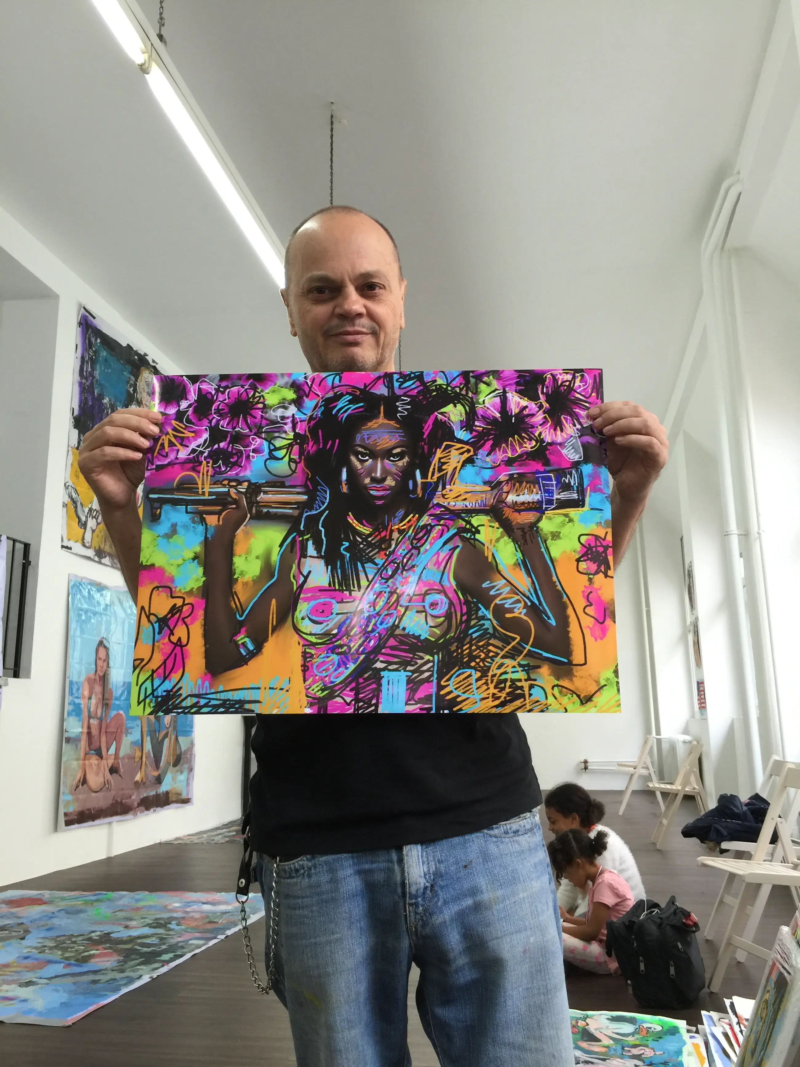 Peter Klashorst - Ebony Queens (set van 3 stuks) Verkocht | Kunstveiling.nl