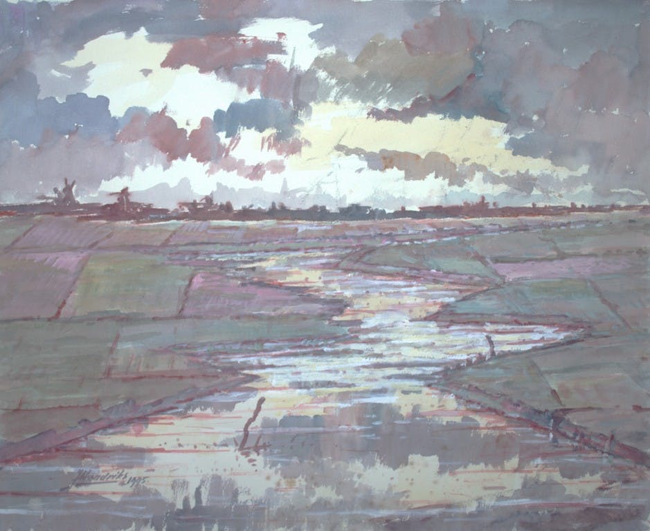 Jan Hendriks - aquarel omgeving Hilversum door Jan Hendriks Verkocht ...