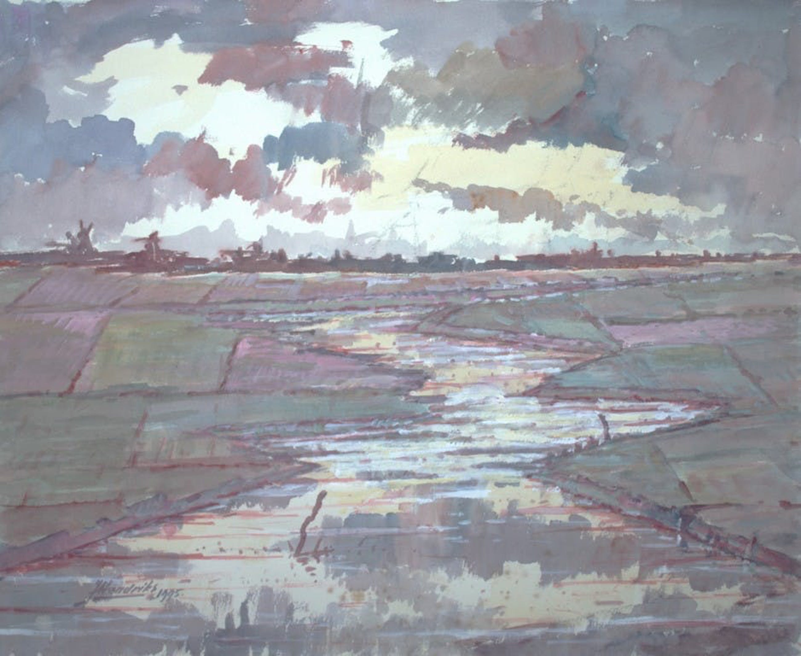Jan Hendriks - aquarel omgeving Hilversum door Jan Hendriks Verkocht ...