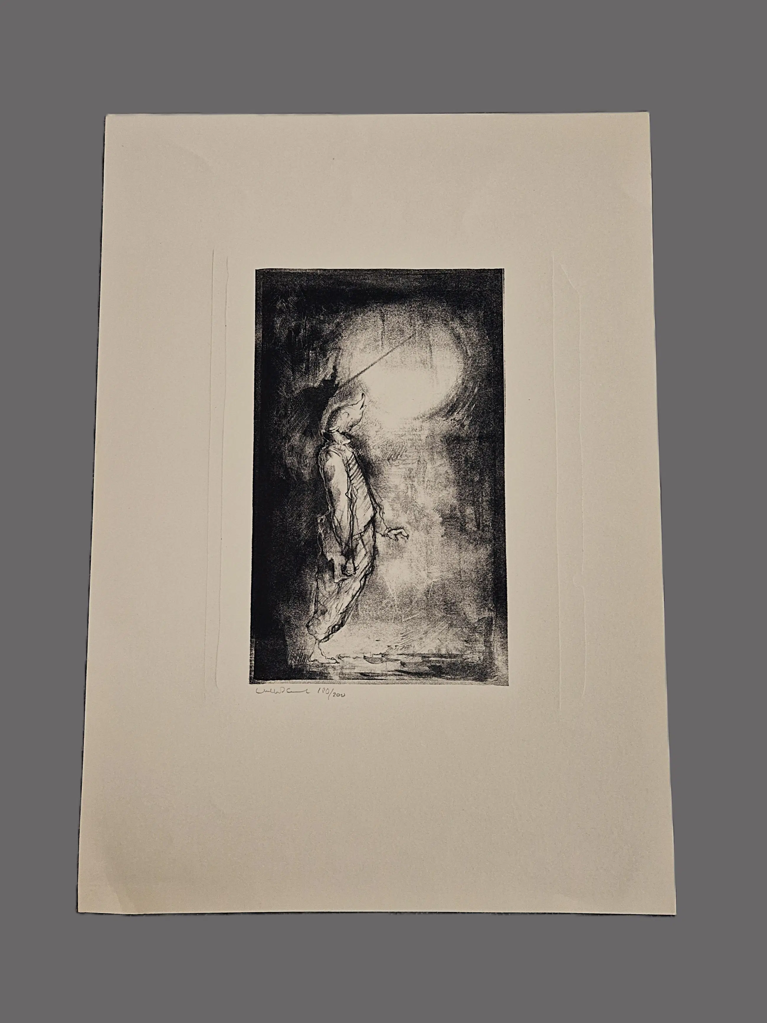 Dirkje Kuik - jaren 70 monochr. lithografie - Pinokkio - bep. oplage ...