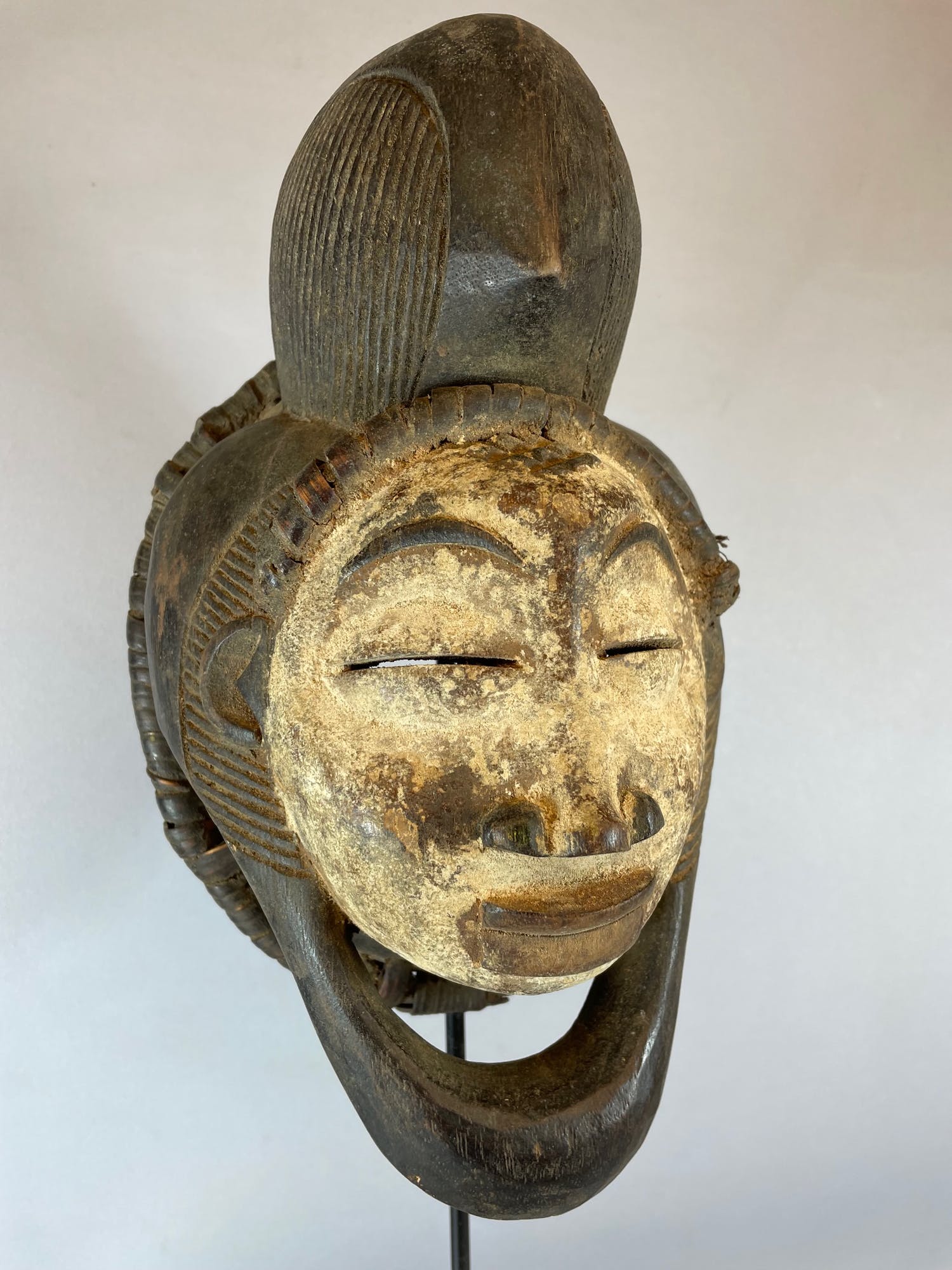 Punu - 211155 Tribal used Old African female mask from the Punu - Gabon ...