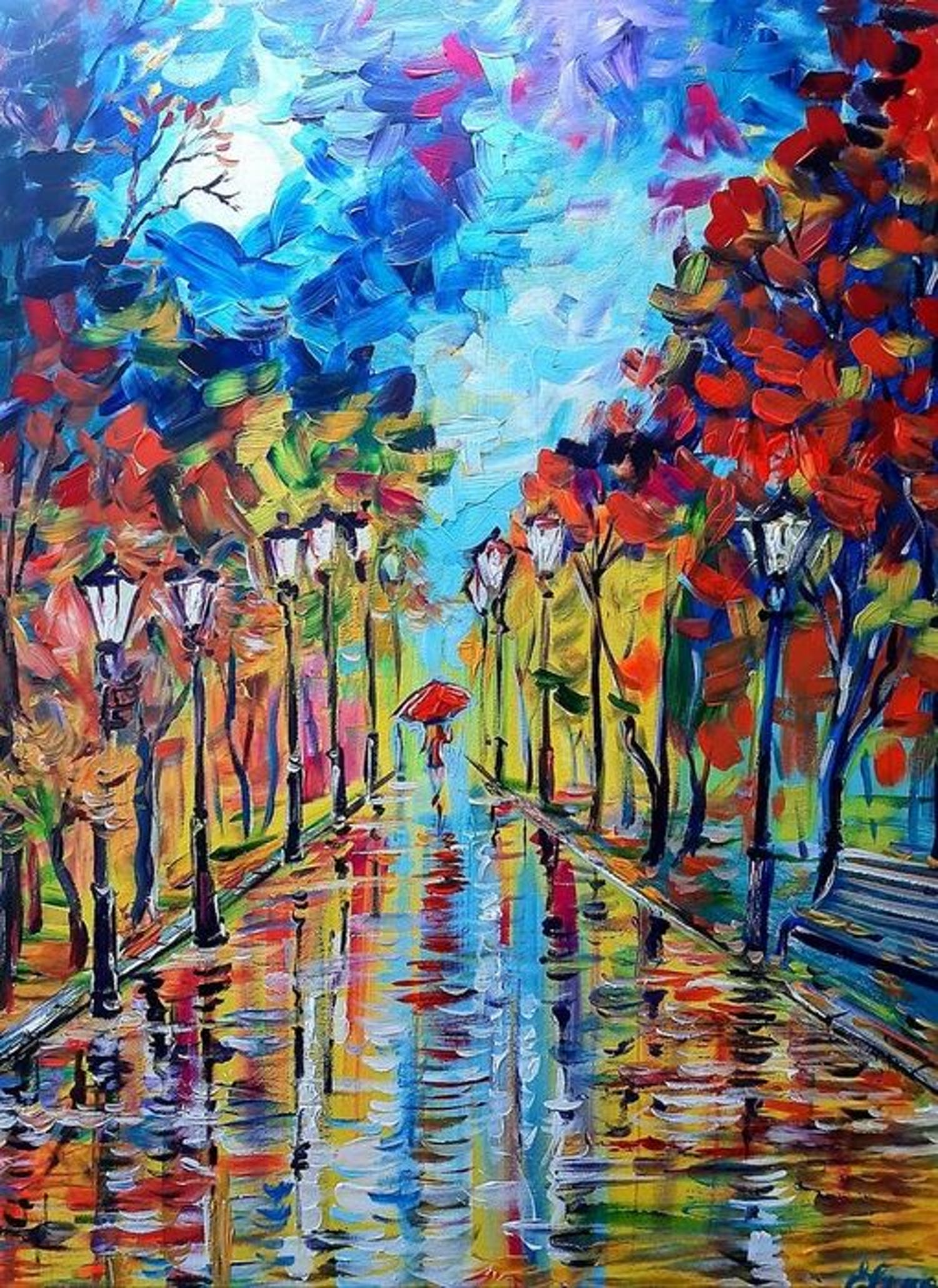 Elena Polyakova - Late walk Verkocht | Kunstveiling.nl