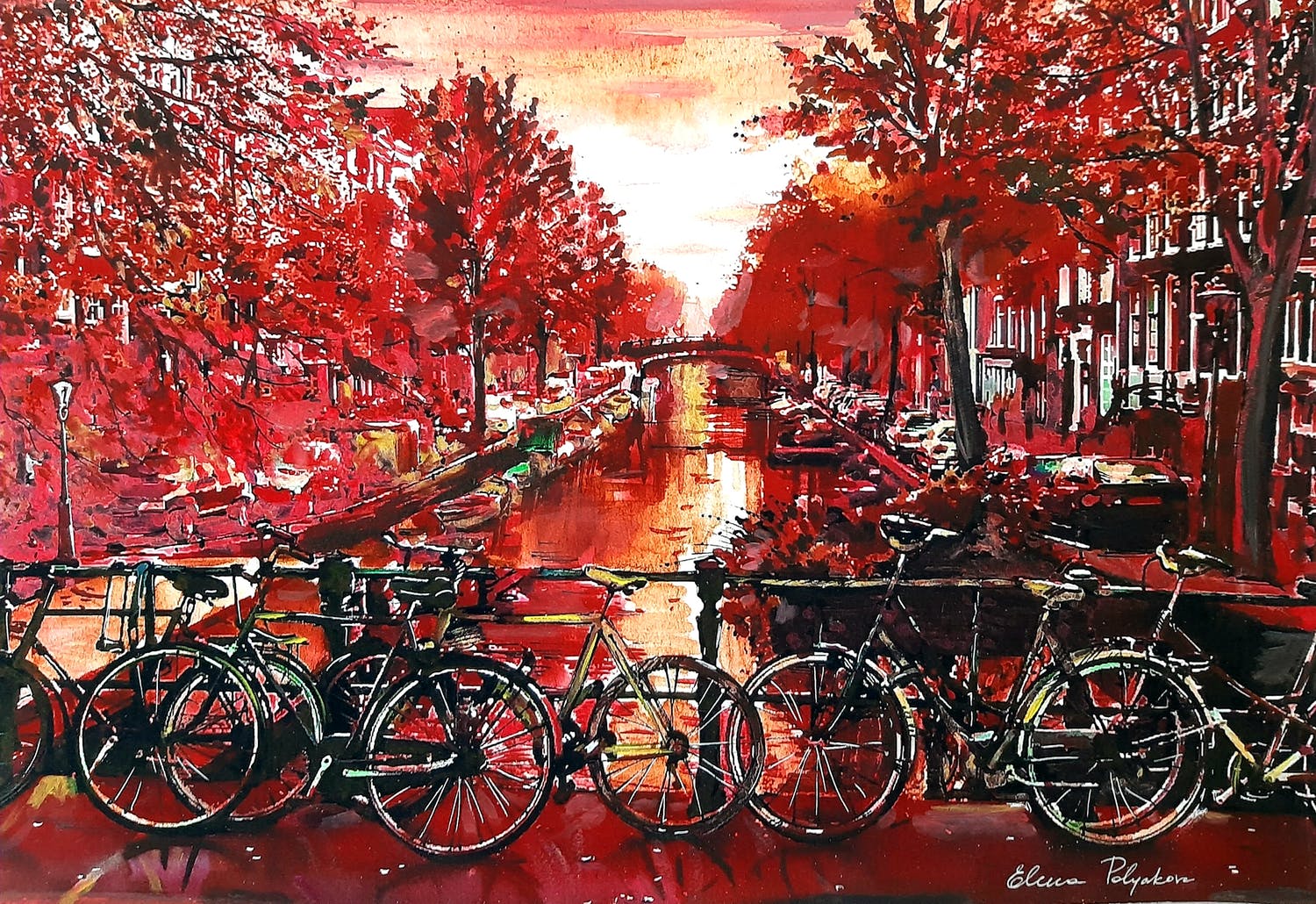 Elena Polyakova - Avond in Amsterdam Verkocht | Kunstveiling.nl