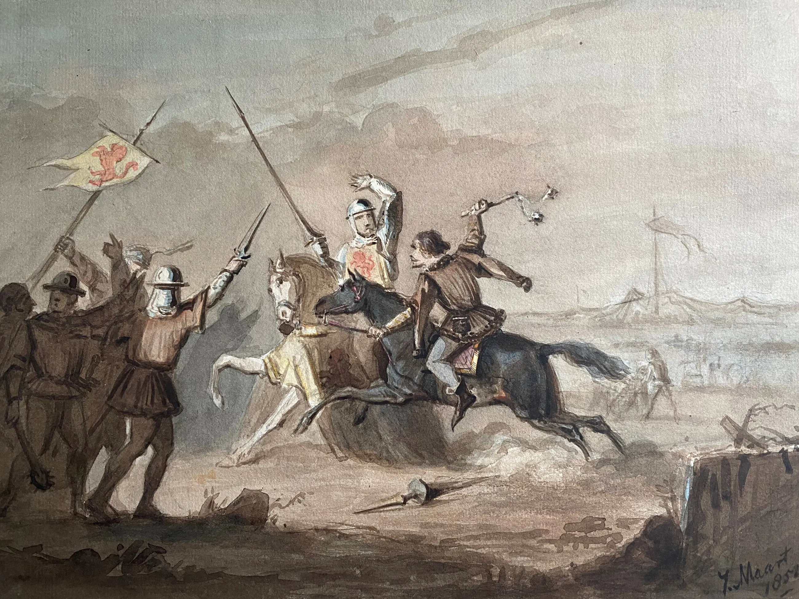 Willem de Famars Testas - Graaf Floris IV tegenover de Graaf van ...