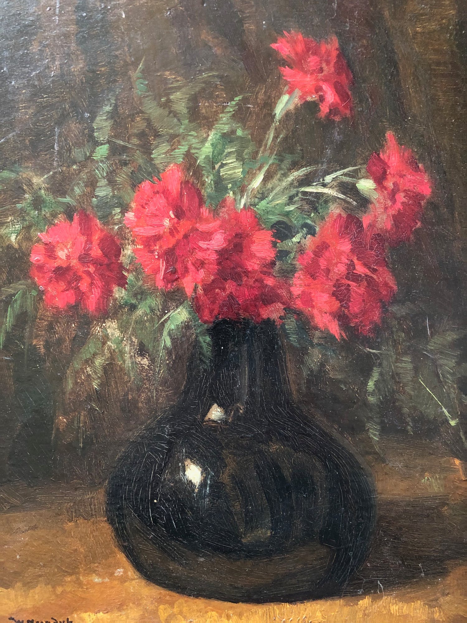 Willem Frederik Noordijk - Stilleven met rode anjers Verkocht ...