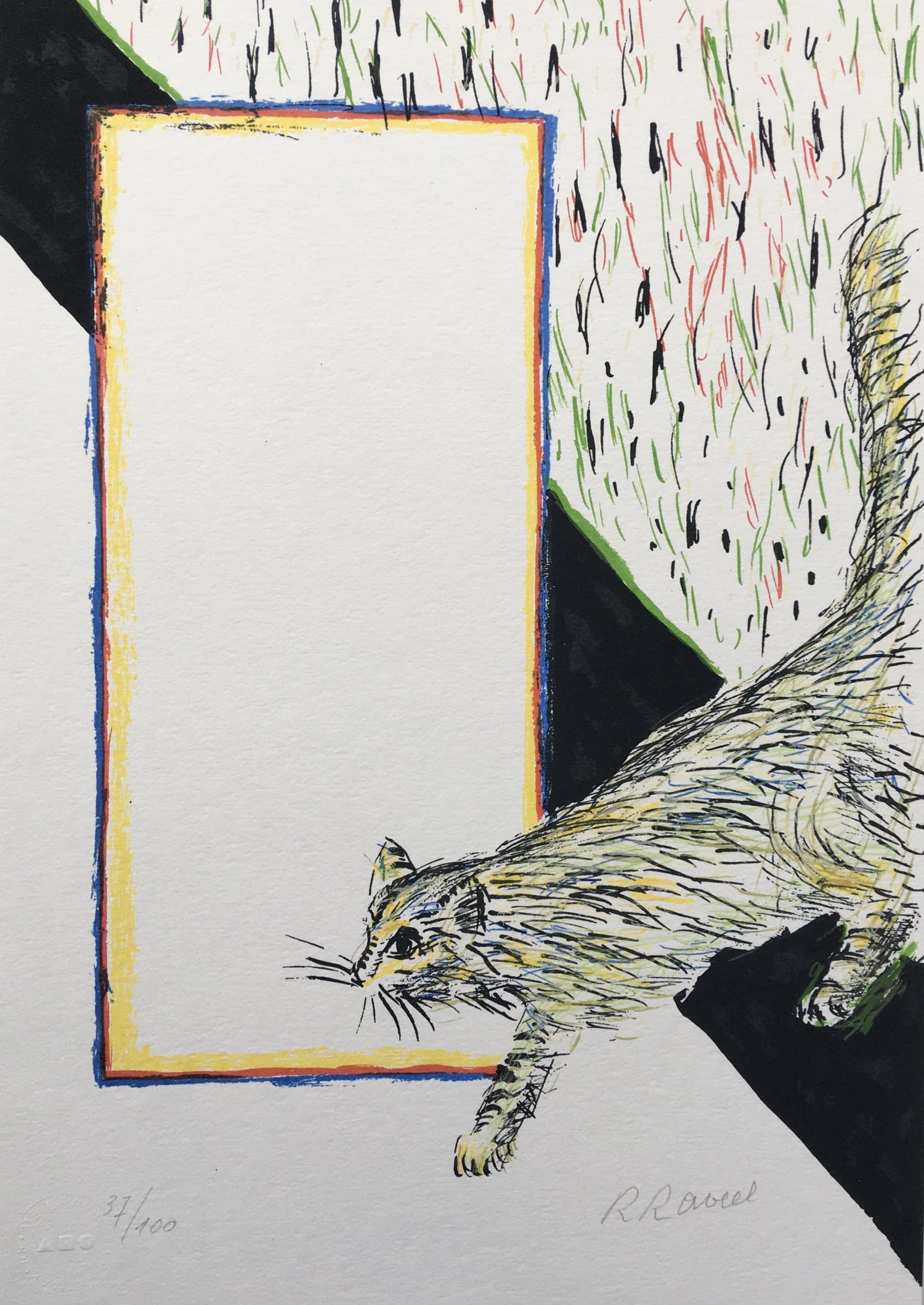 Roger Raveel - zeefdruk ‘Felix Vulgaris’ - 2010 - oplage 100 Verkocht ...