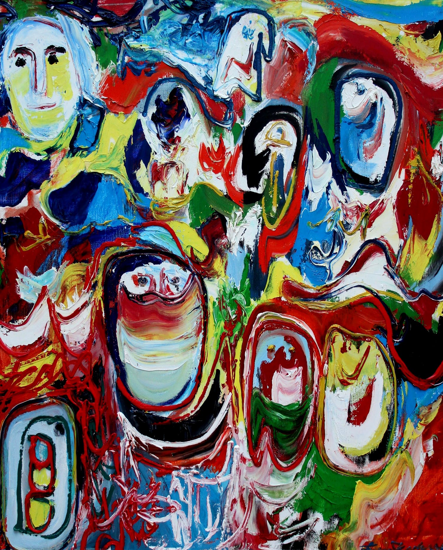 Finn Pedersen - Olieverf op doek: The observer - 2000 Verkocht ...