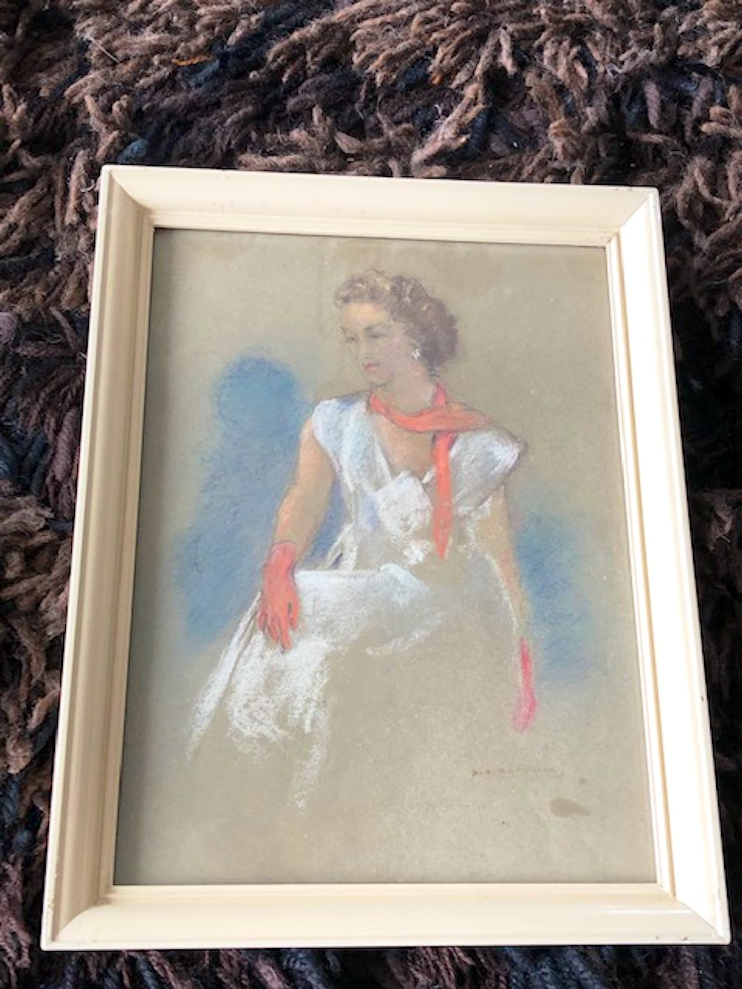 Albert Mulder - Zittende dame met roze handschoenen Verkocht ...